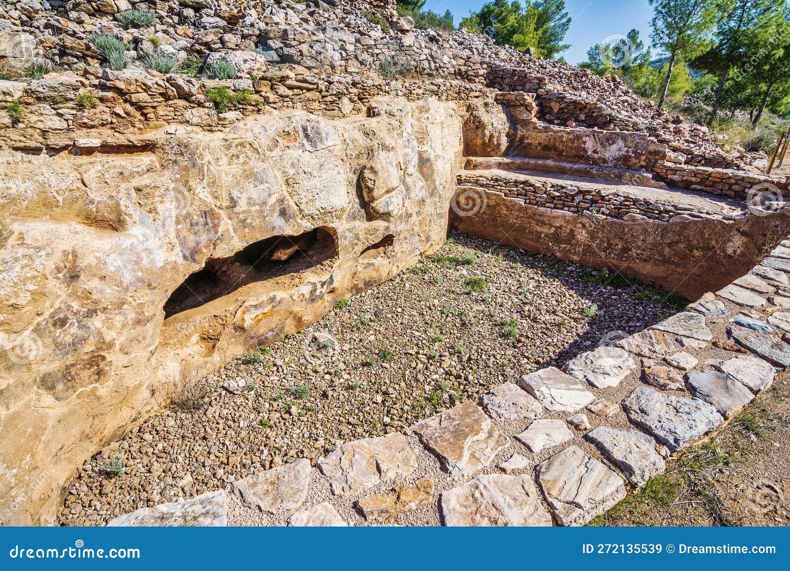 View of the Historical Site of Lavrion Ancient Silver Mines Stock Image ...