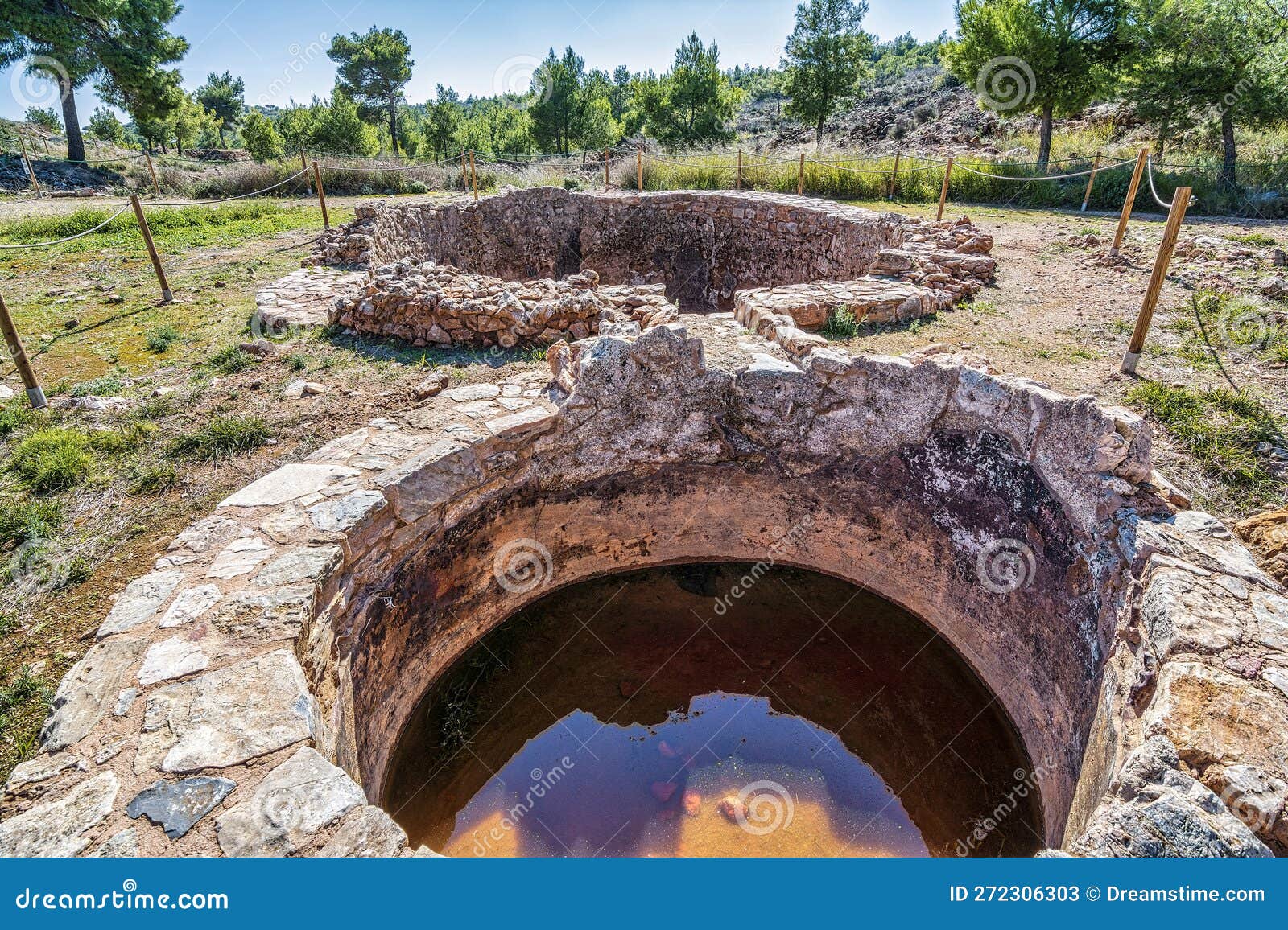 View of the Historical Site of Lavrion Ancient Silver Mines Stock Image ...