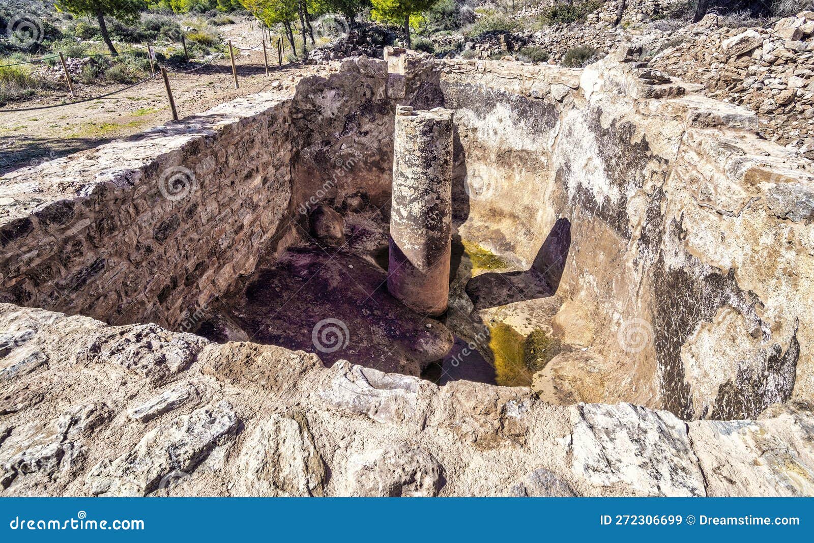 View of the Historical Site of Lavrion Ancient Silver Mines Stock Image - Image of silver ...