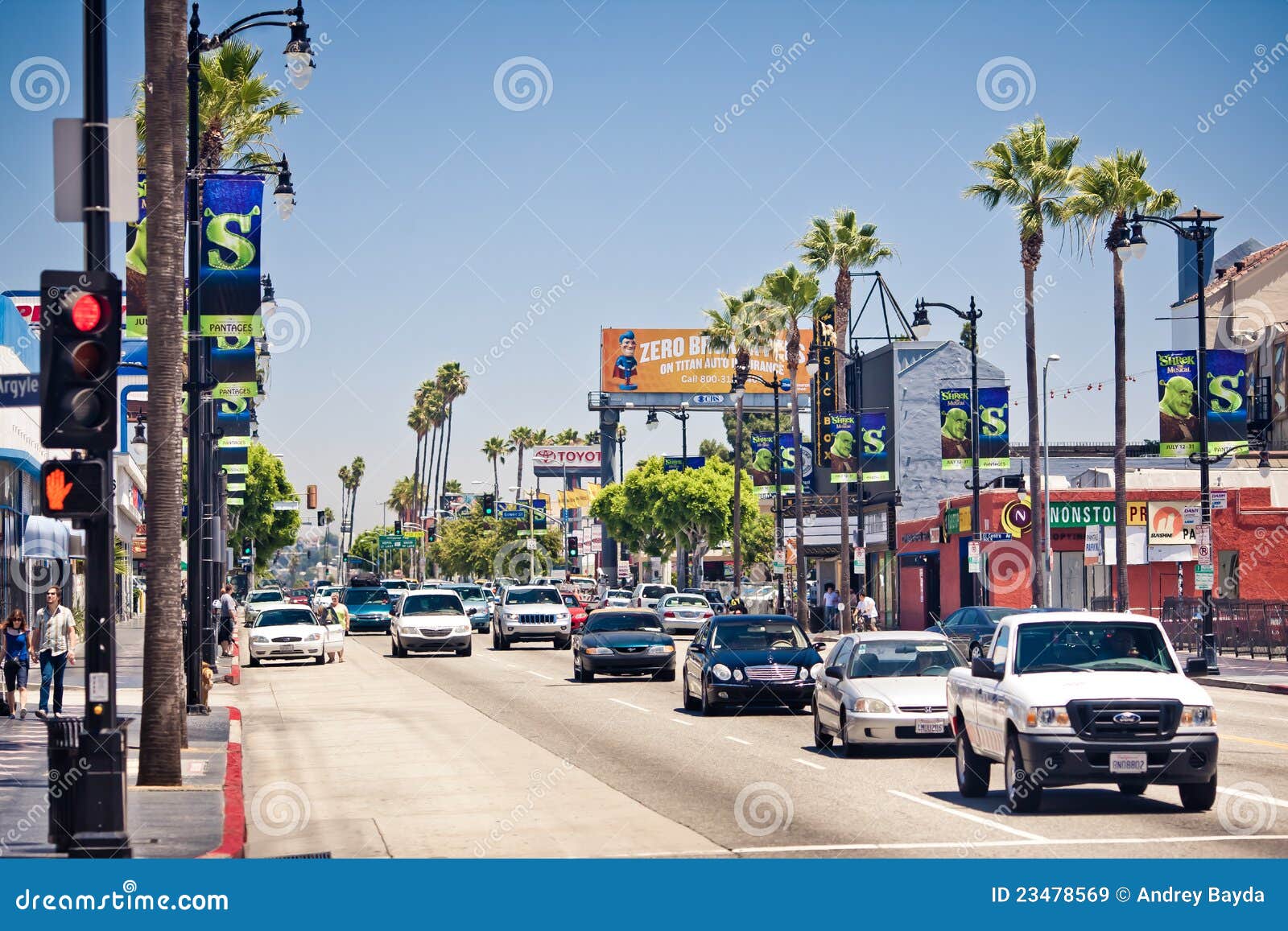View of Hollywood Boulevard in Los Angeles Editorial Stock Image ...