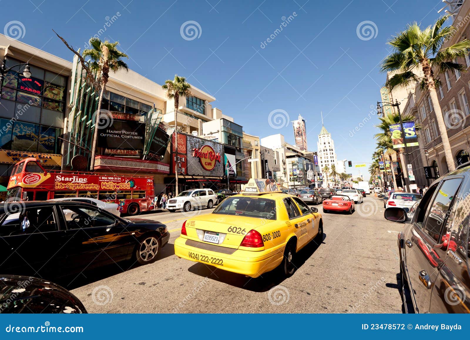 View of Hollywood Boulevard in Los Angeles Editorial Photography ...