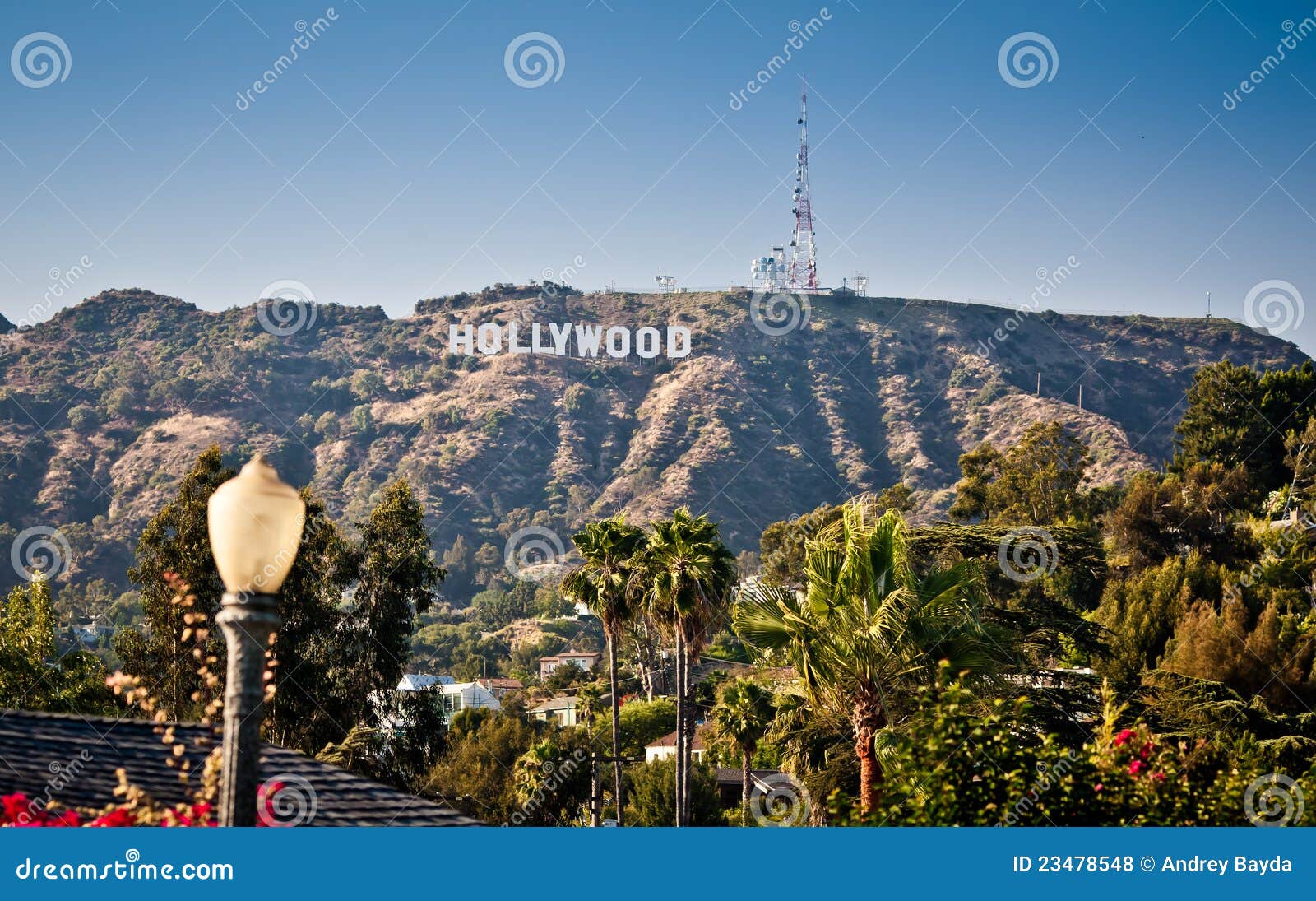 View of Hollywood Sign in Los Angeles Editorial Stock Photo - Image of ...