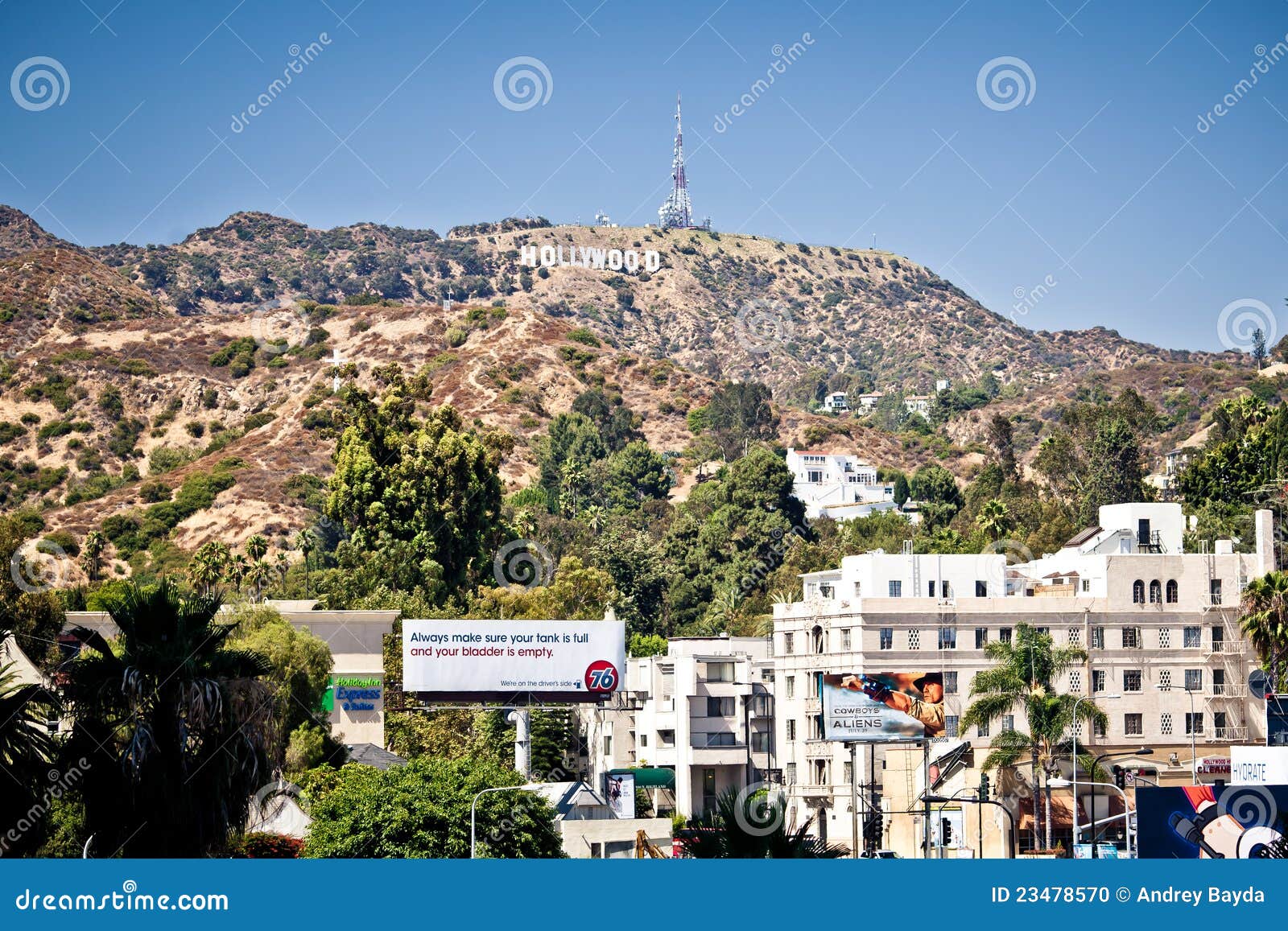 View of Hollywood Sign in Los Angeles Editorial Image - Image of ...