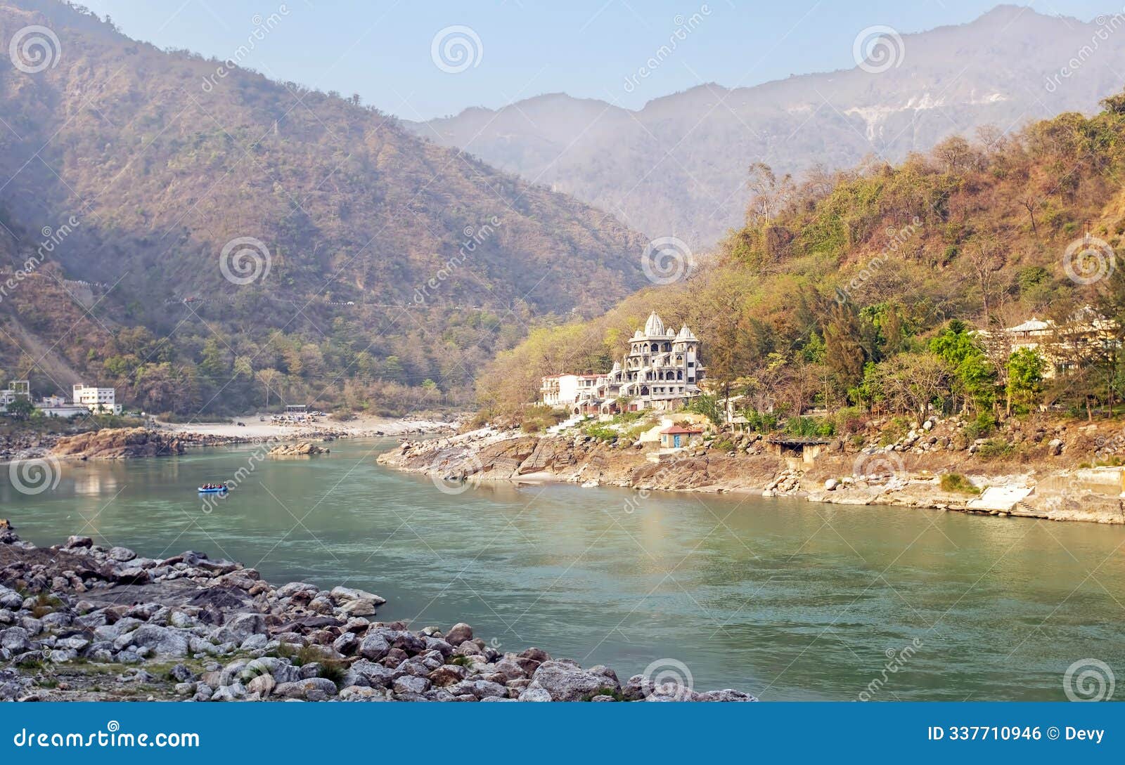View on the Holy River Ganges in India Stock Photo - Image of holy ...