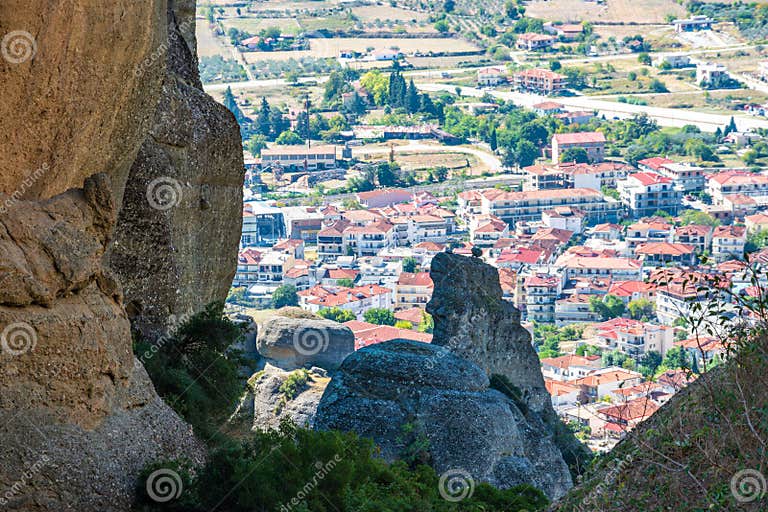 View from the Holy Trinity Monastery Agia Triada at Meteora Towards ... View from the Holy Trinity Monastery Agia Triada at Meteora Towards ...