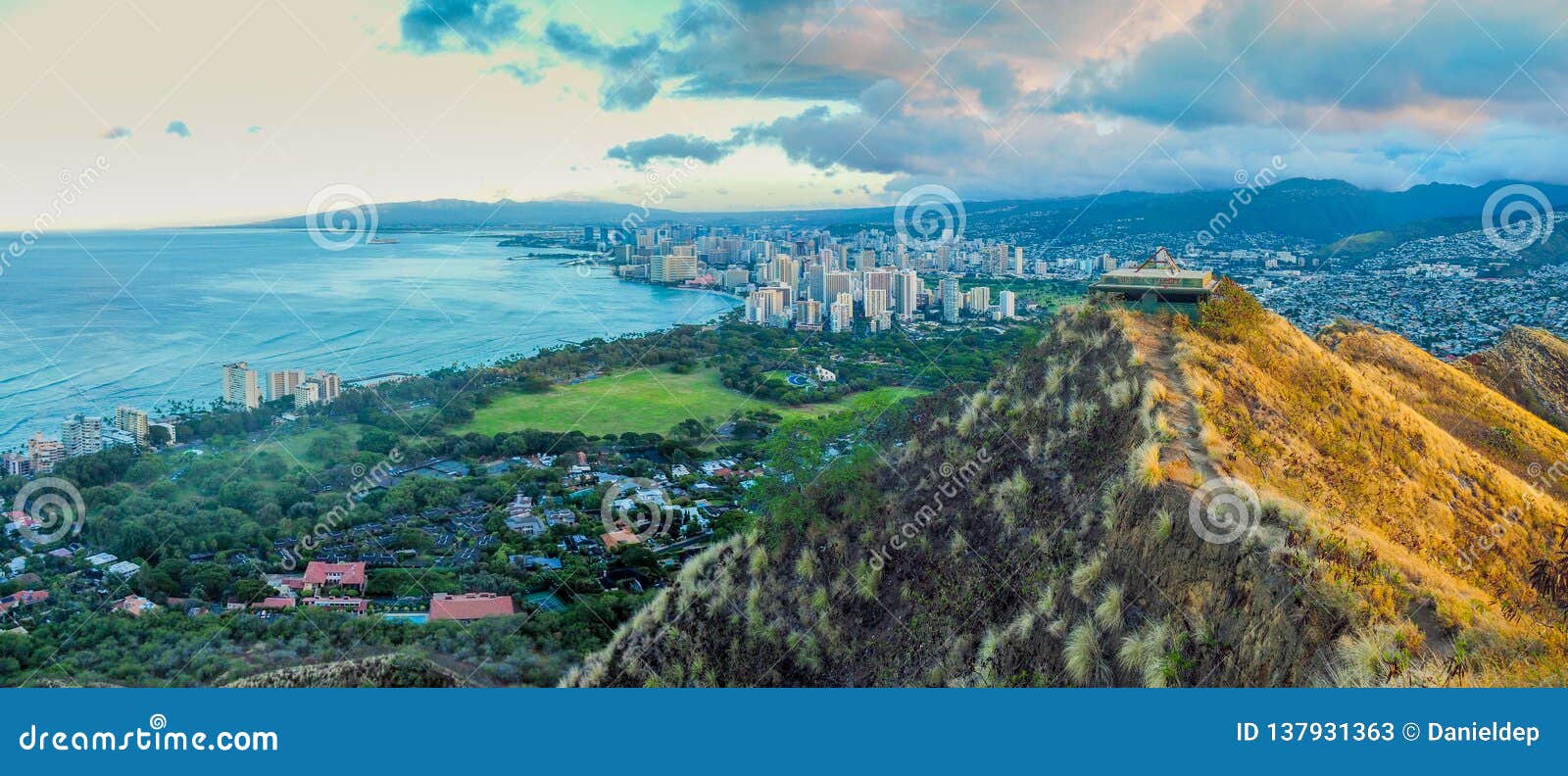 View of Honolulu stock image. Image of america, nature - 137931363