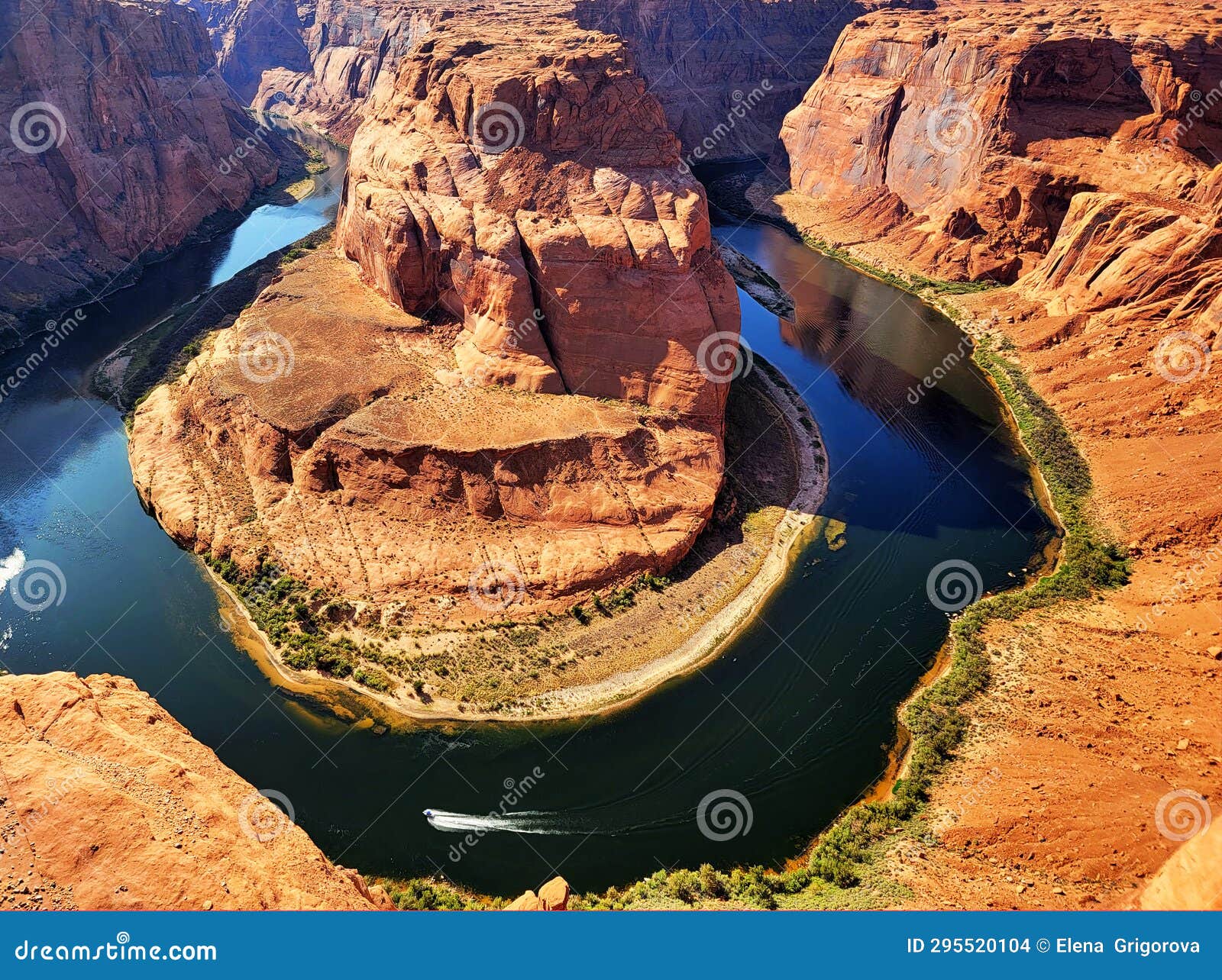 View of Horseshoe Canyon on the Colorado River Stock Photo - Image of ...
