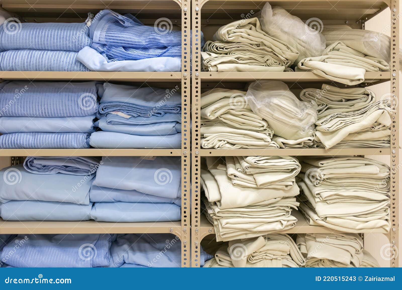 View of a Hospital Clean Linen Stock Image - Image of clinical, object ...