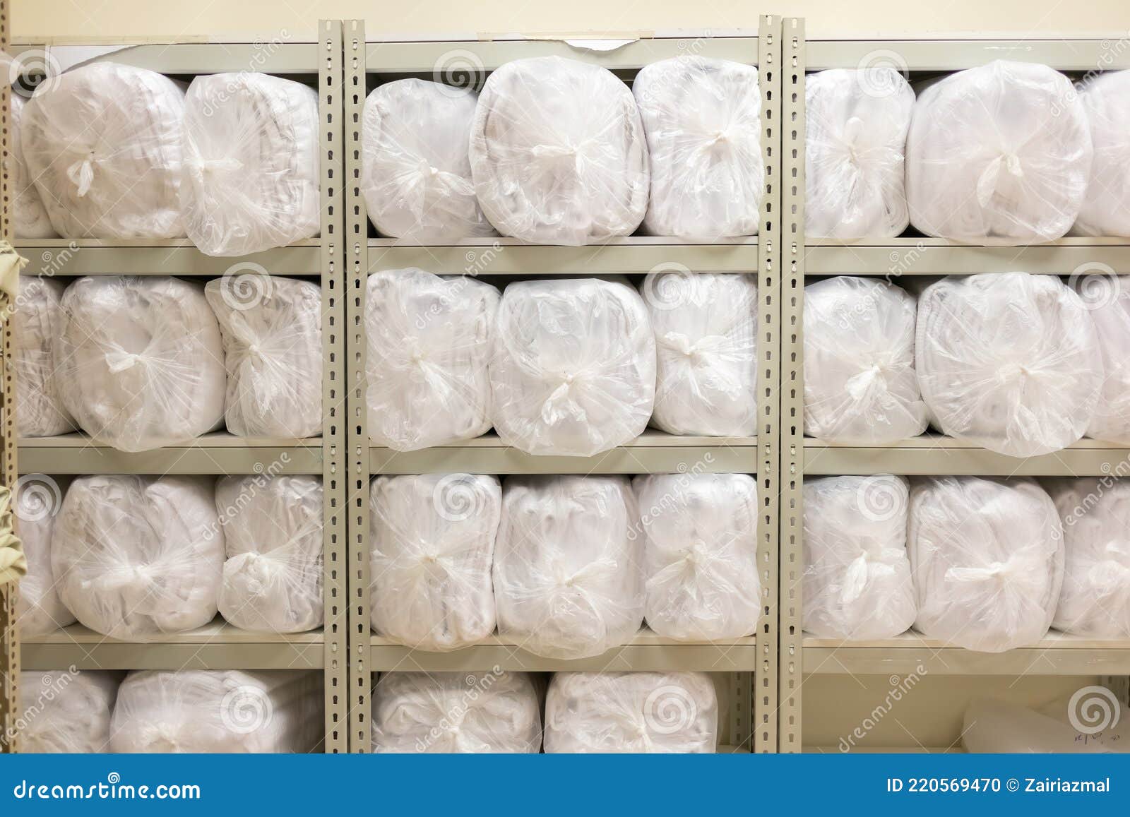 View of a Hospital Clean Linen Stock Photo - Image of clothes, clinical ...