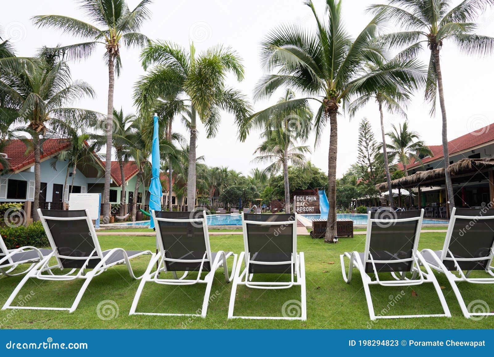 View of the Hotel in Front of the Swimming Pool Stock Image - Image of ...