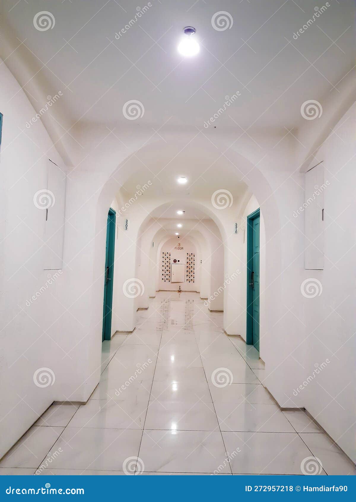 View of the hotel hallway. stock photo. Image of hall - 272957218