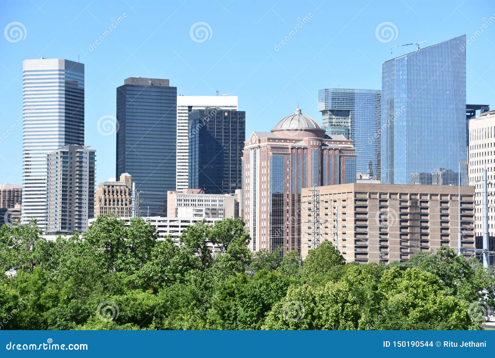 View of Houston Skyline stock photo. Image of houston - 150190544