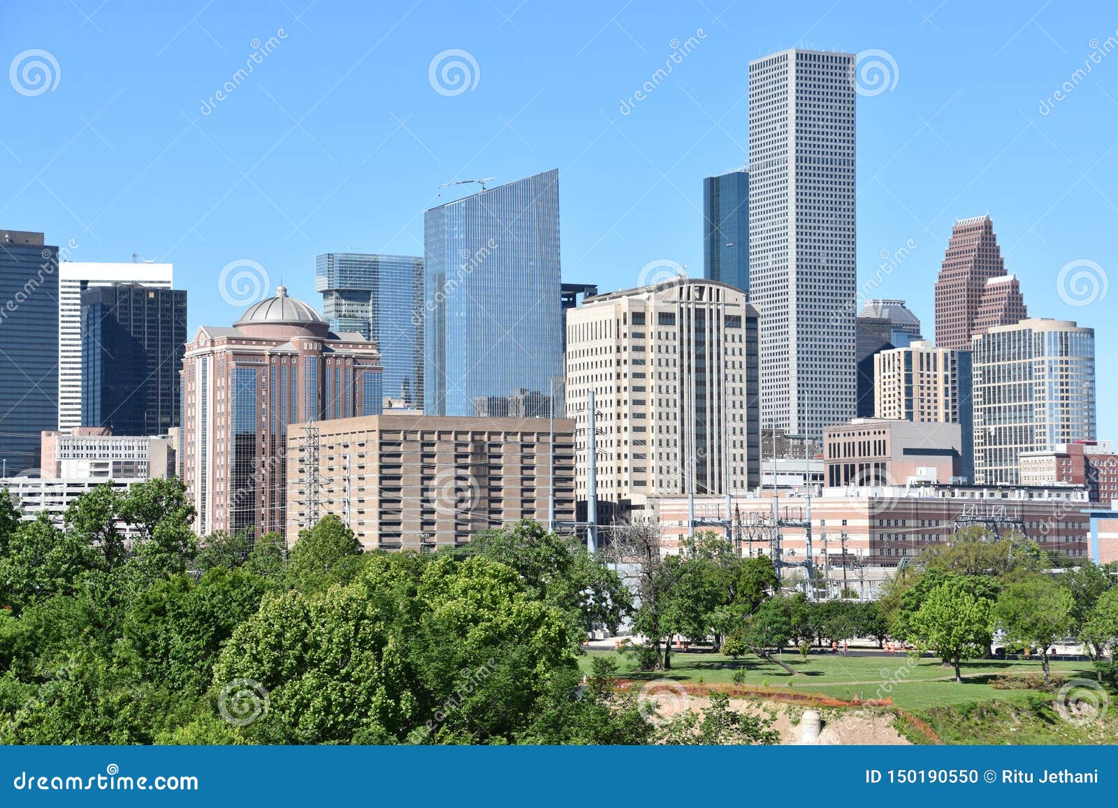 View of Houston Skyline stock photo. Image of houston - 150190550