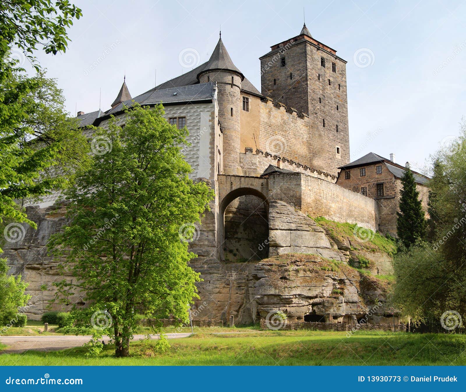 View of hrad kost castle stock image. Image of fortress - 13930773