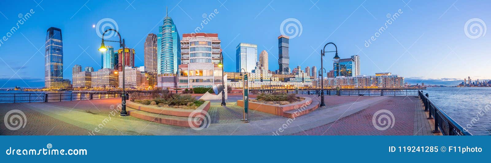 View from Hudson River Waterfront in Jersey City Editorial Image ...