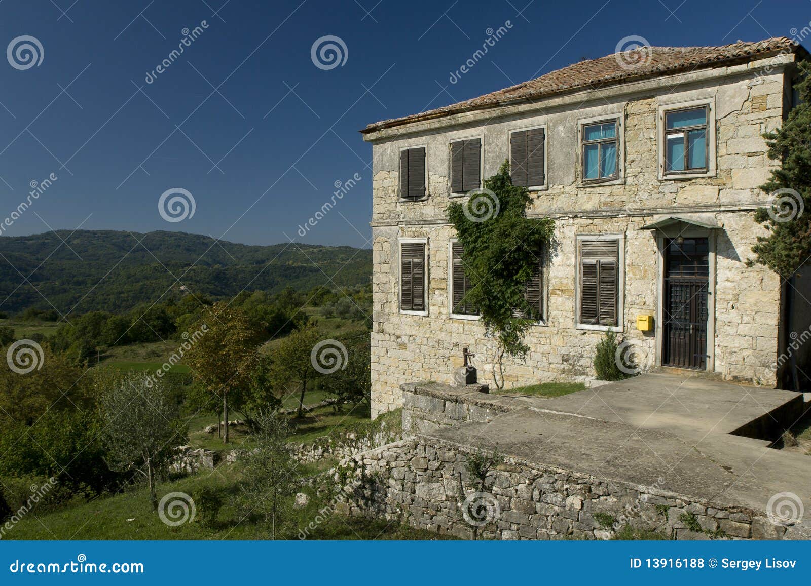 A view at Hum, Croatia. stock photo. Image of ruin, street - 13916188