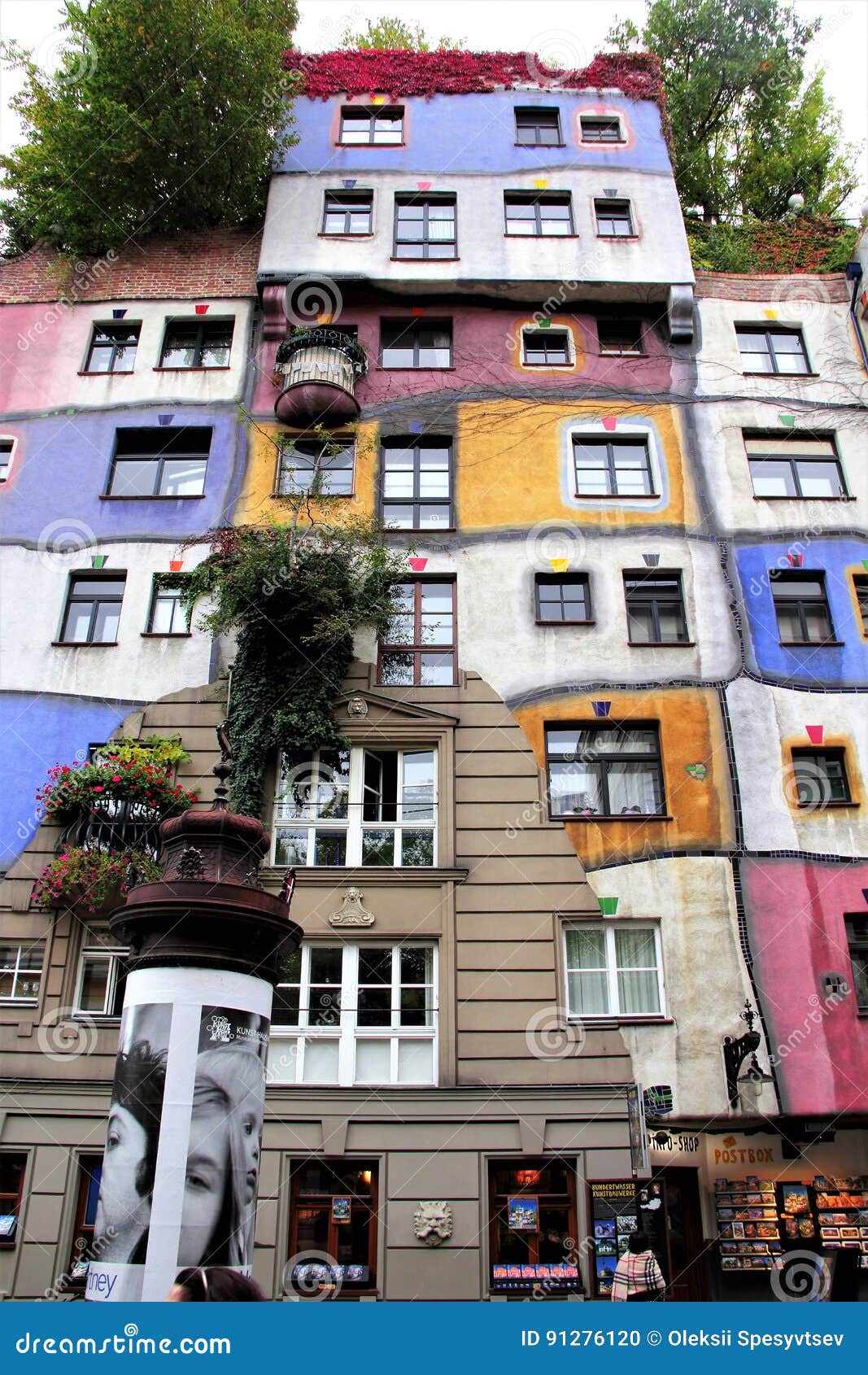 The View of Hundertwasser House Editorial Image - Image of destination ...