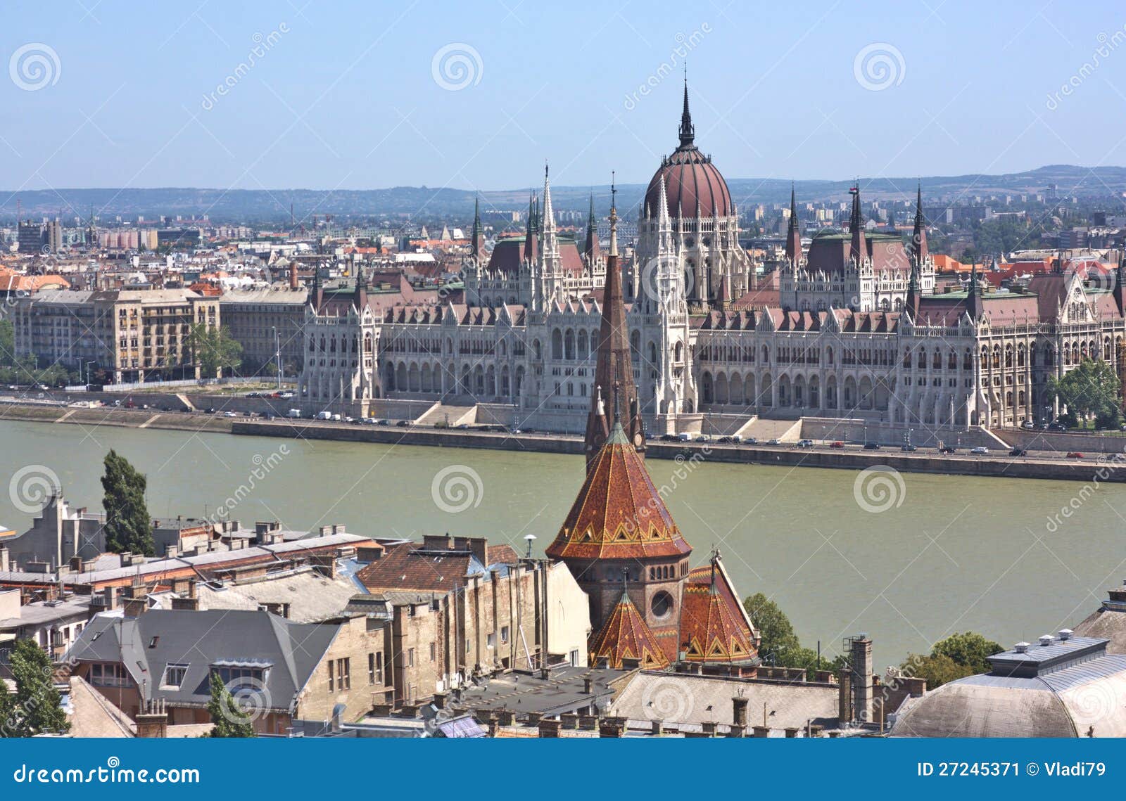View of the Hungarian Parliament Stock Image - Image of cityscape ...