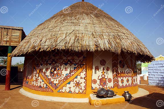 View of a hut. stock photo. Image of home, scene, tradition - 5529150