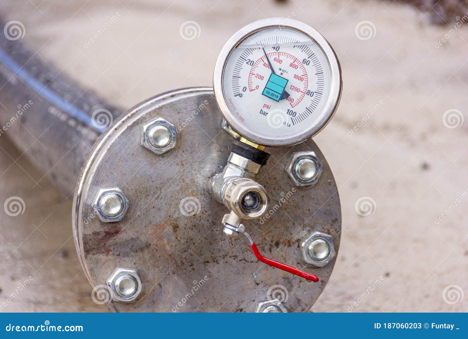 View of the Hydrostatic Testing of the Polythene Pipeline and Manometer ... View of the Hydrostatic Testing of the Polythene Pipeline and Manometer ...