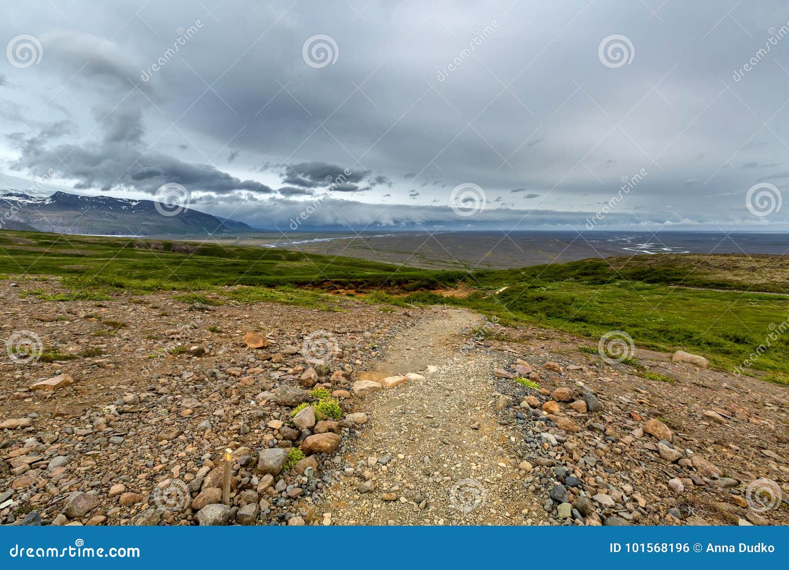View at Icelandic Plains during Summertime Stock Photo - Image of ...