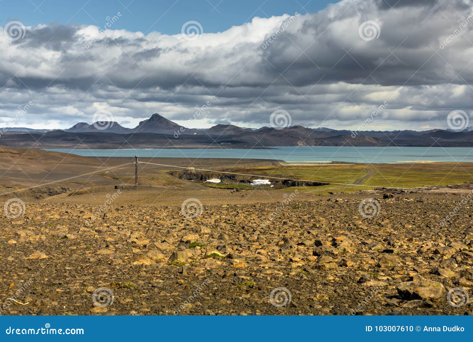 View at Icelandic Plains during Summertime Stock Photo - Image of ...