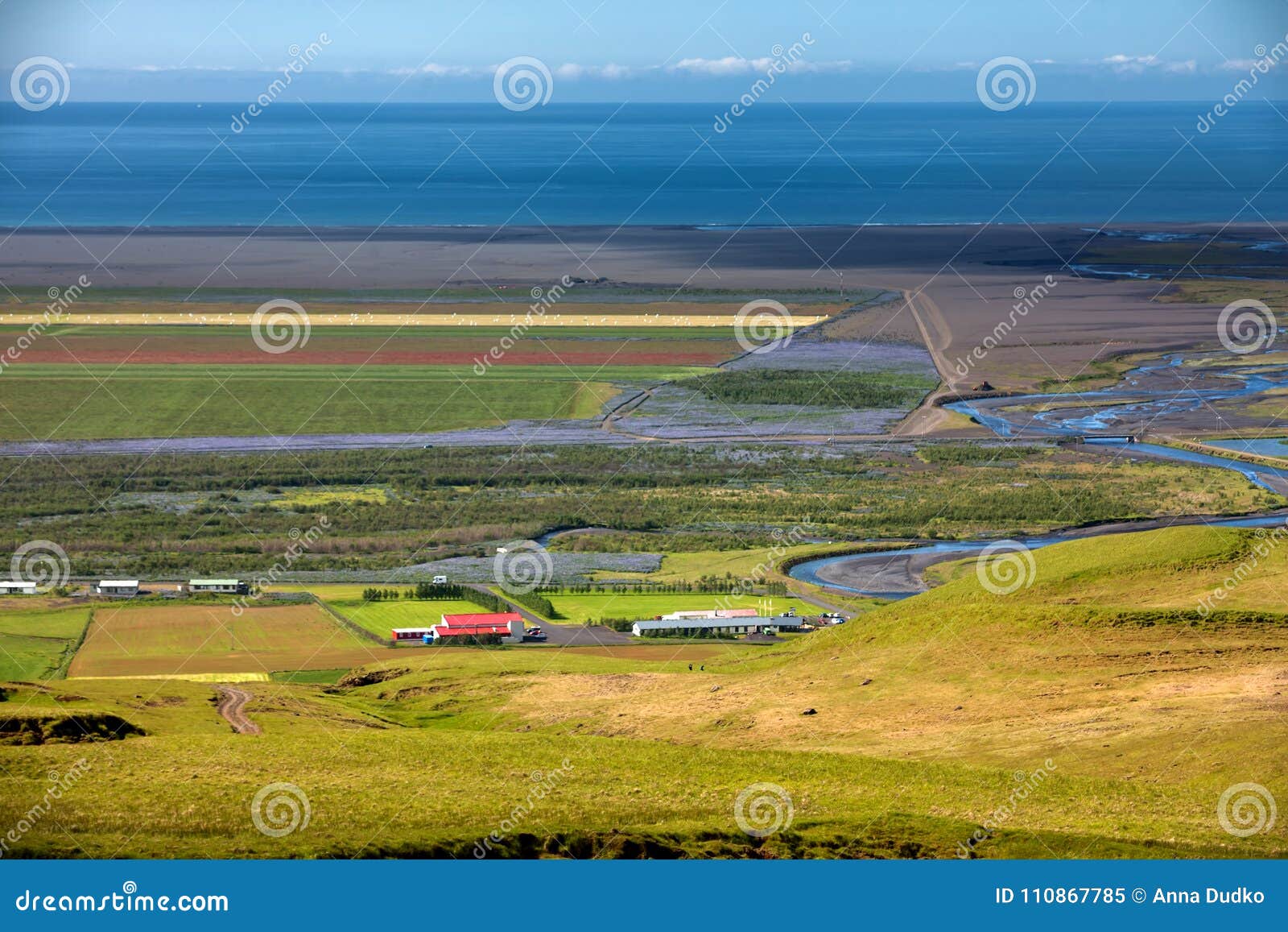 View at Icelandic Plains during Summertime Stock Image - Image of ...