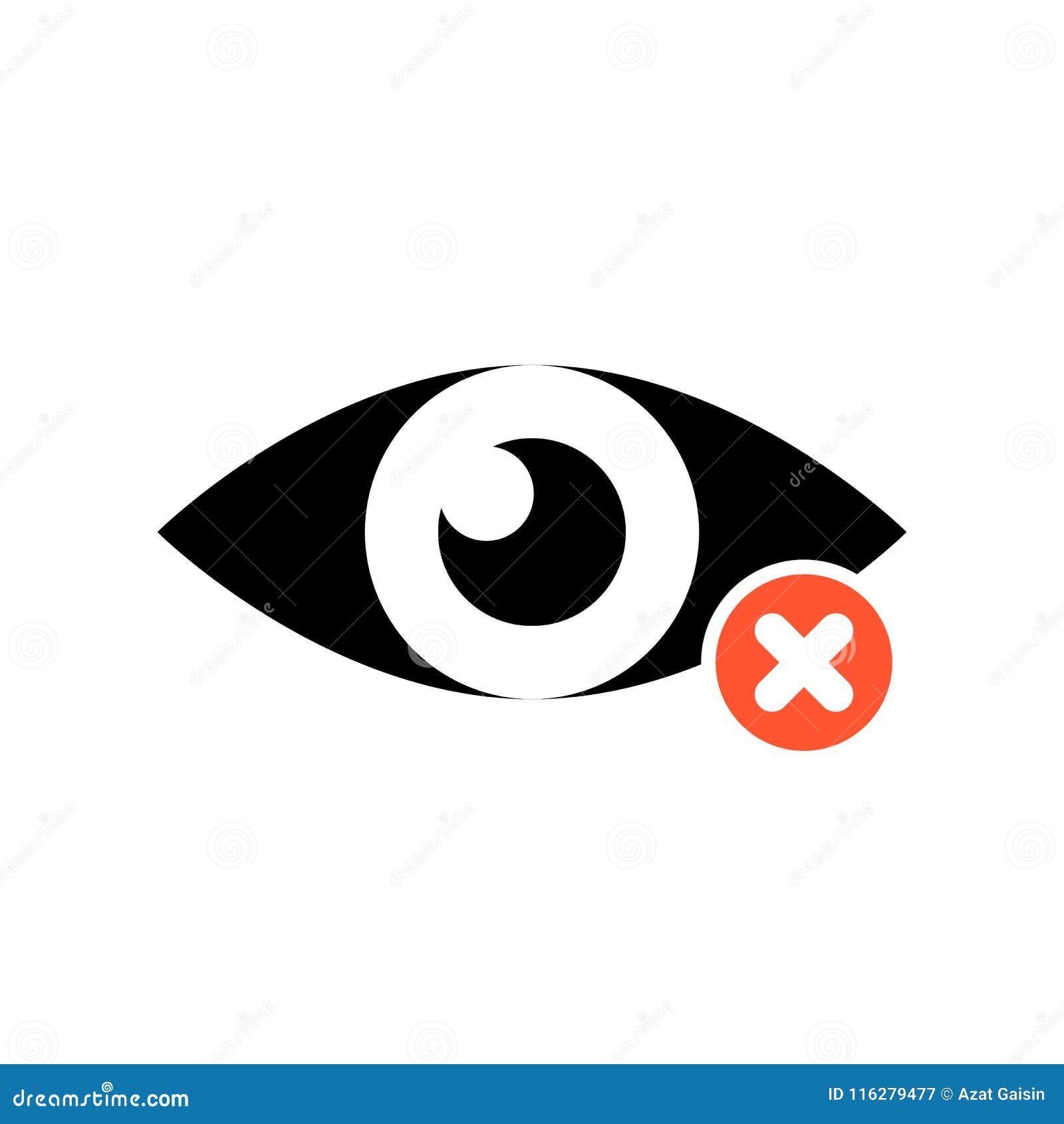 View Icon with Cancel Sign. View Icon and Close, Delete, Remove Symbol ...