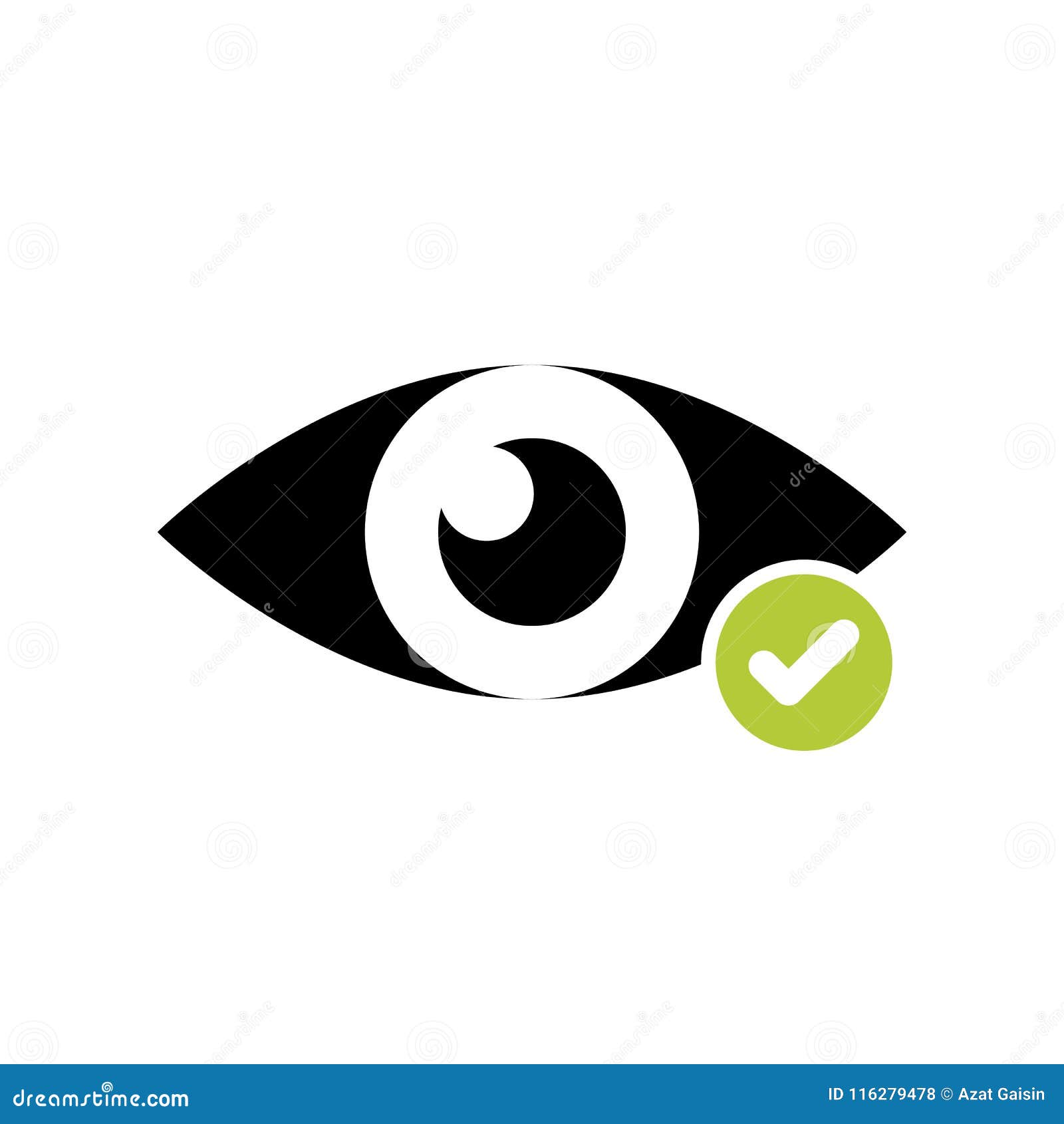 View Icon with Check Sign. View Icon and Approved, Confirm, Done, Tick ...