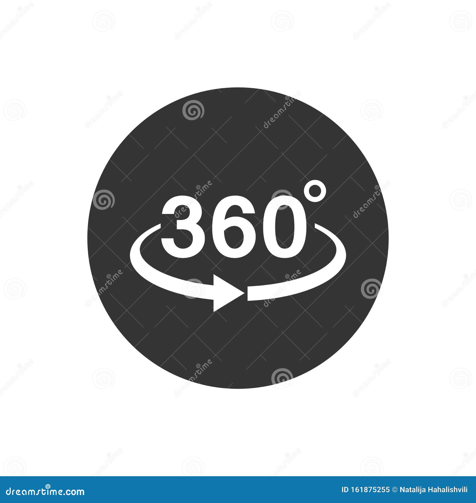 360 View Icon Graphic Design Template Vector Illustration Flat Style ...