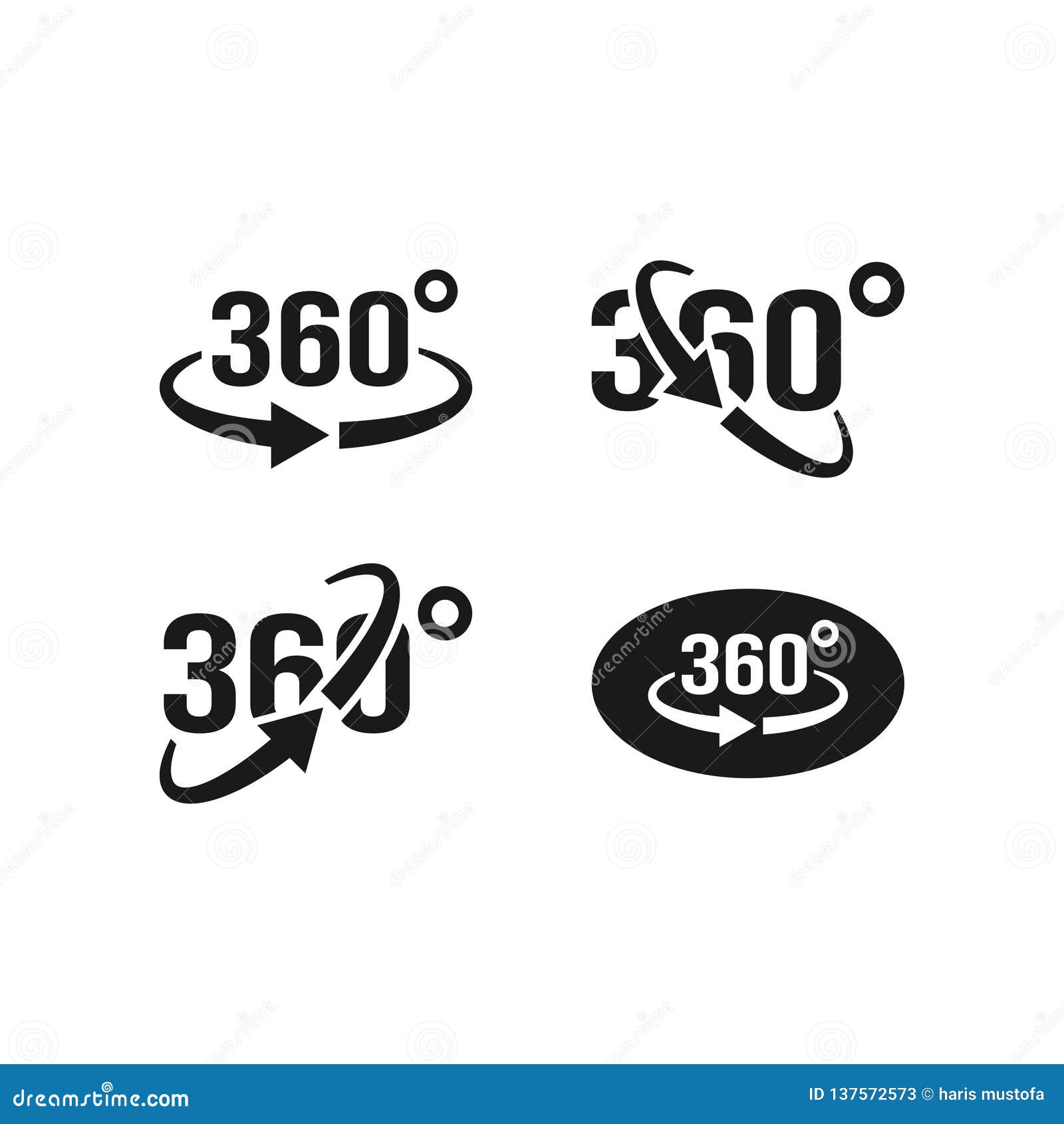 360 View Icon Graphic Design Template Vector Stock Vector ...