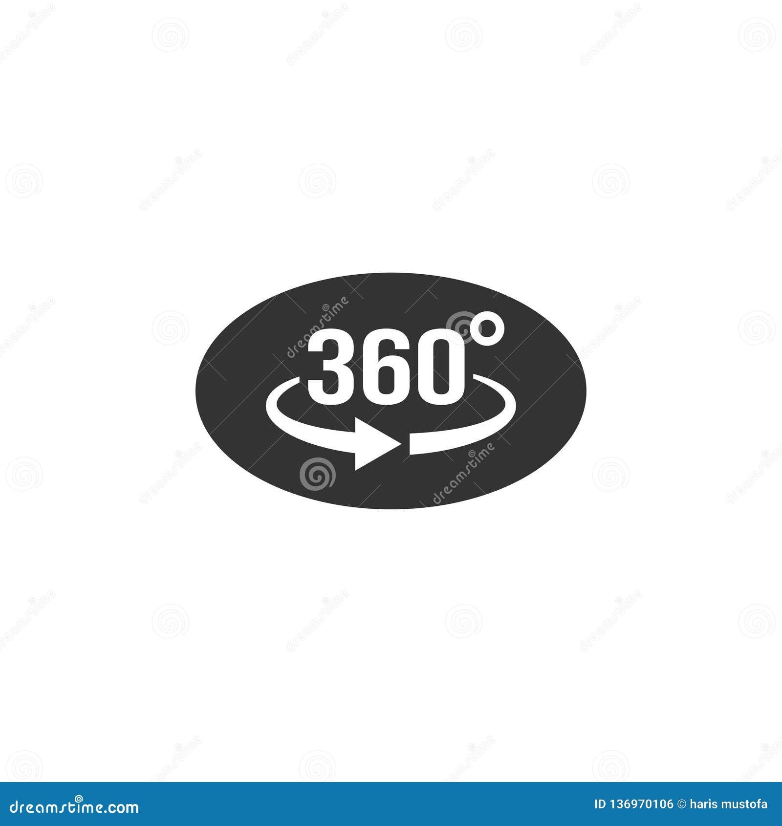 360 View Icon Graphic Design Template Vector Stock Vector ...