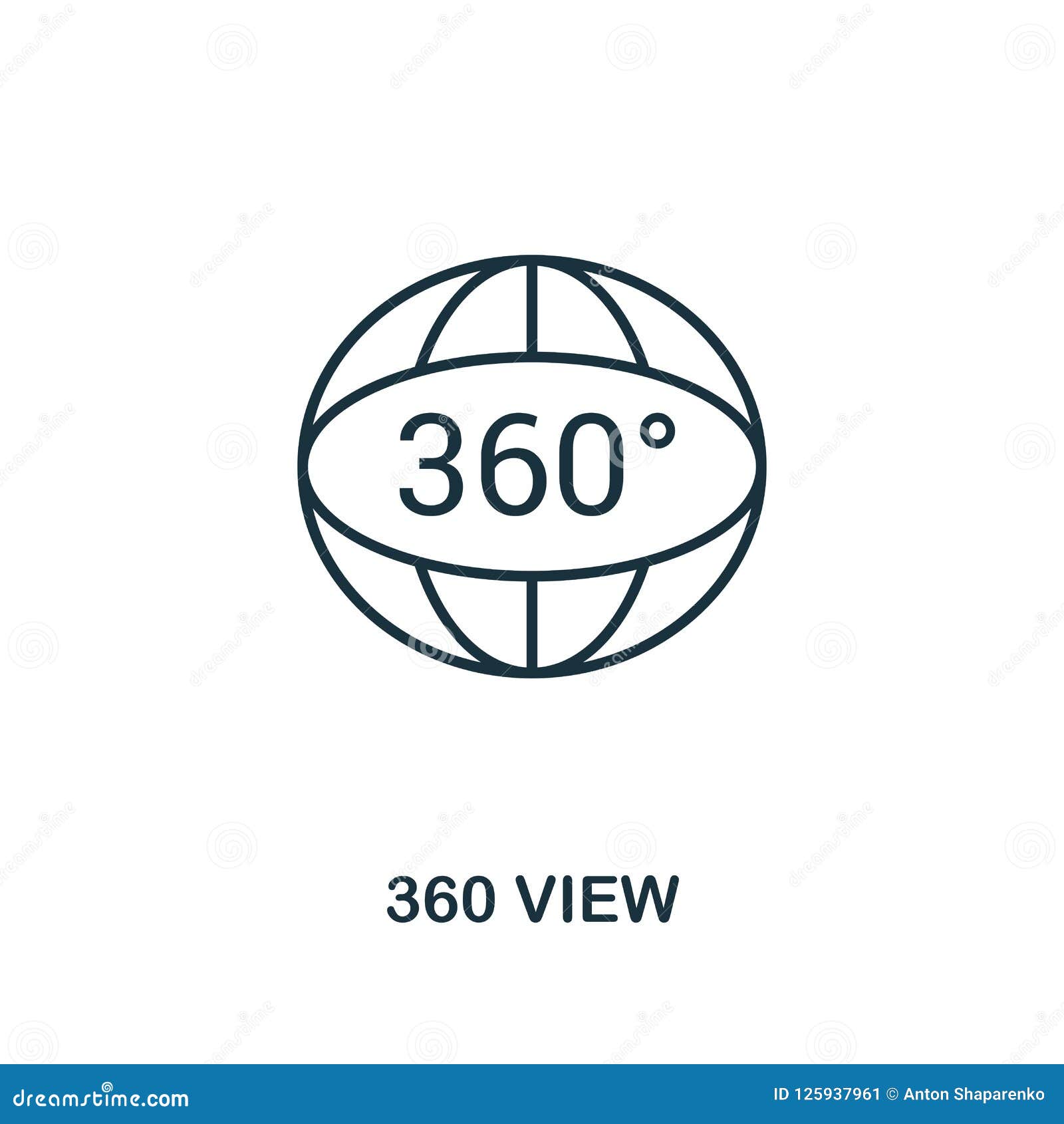360 View Icon. Monochrome Style Design from Visual Device Icon ...