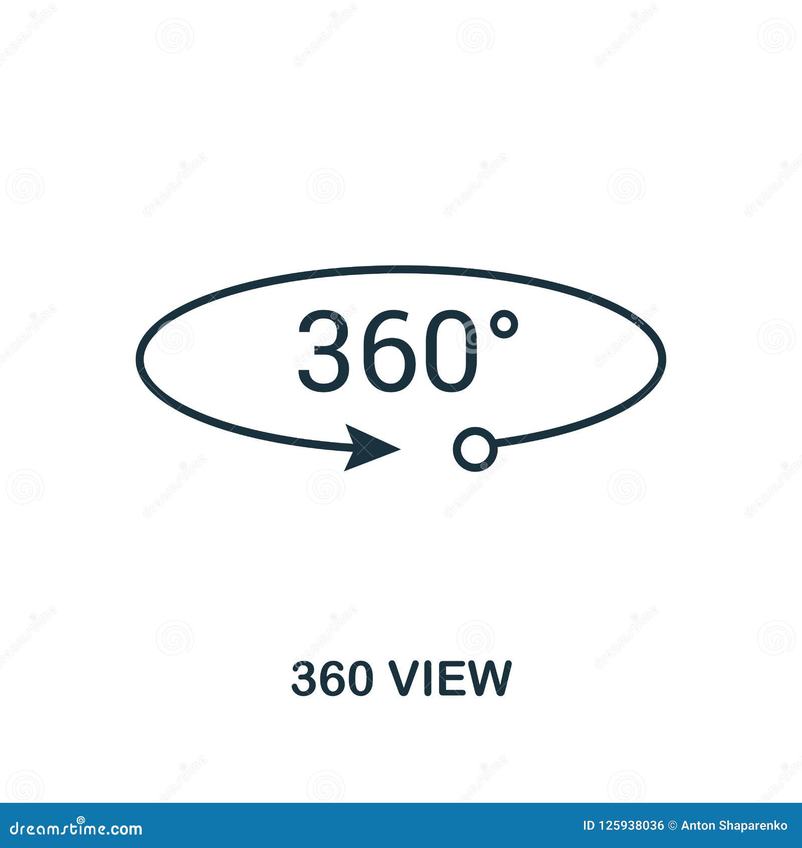 360 View Icon. Monochrome Style Design from Visual Device Icon ...