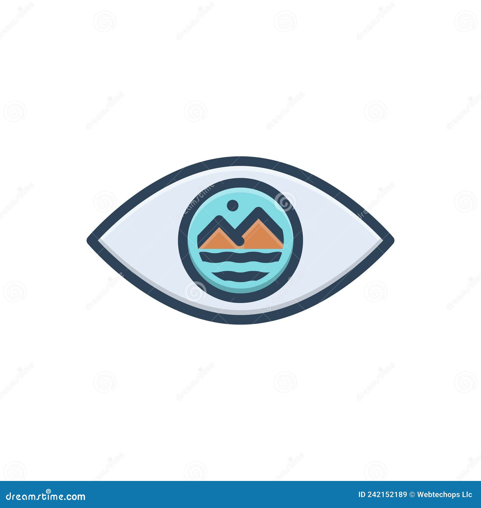 Color Illustration Icon for View, See and Look Stock Vector ...