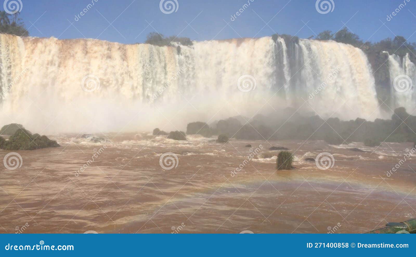 View of Iguazu Falls from the Brazilian Side Stock Photo - Image of ...