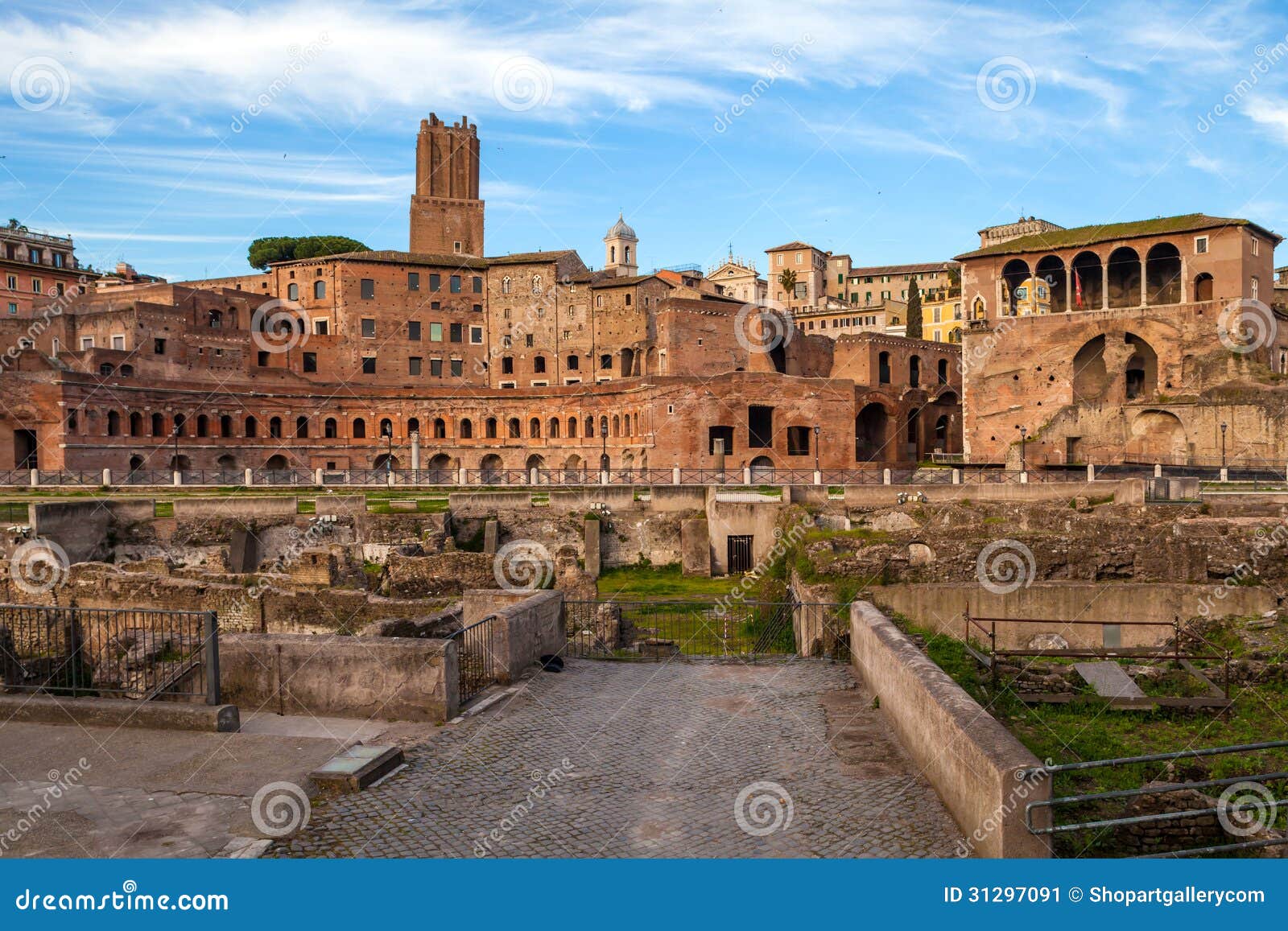 View of Imperial Forums, Rome Stock Image - Image of ancient, empire ...