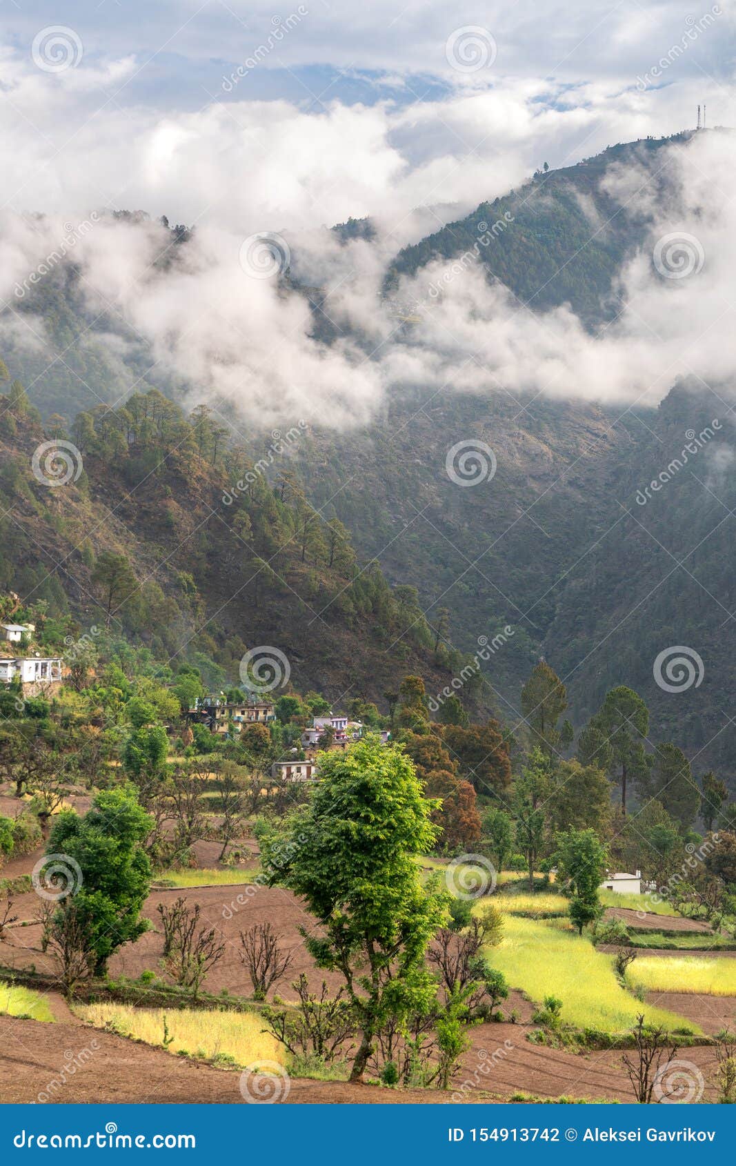 The View of Indian Remote Village Stock Photo - Image of house, alpine ...