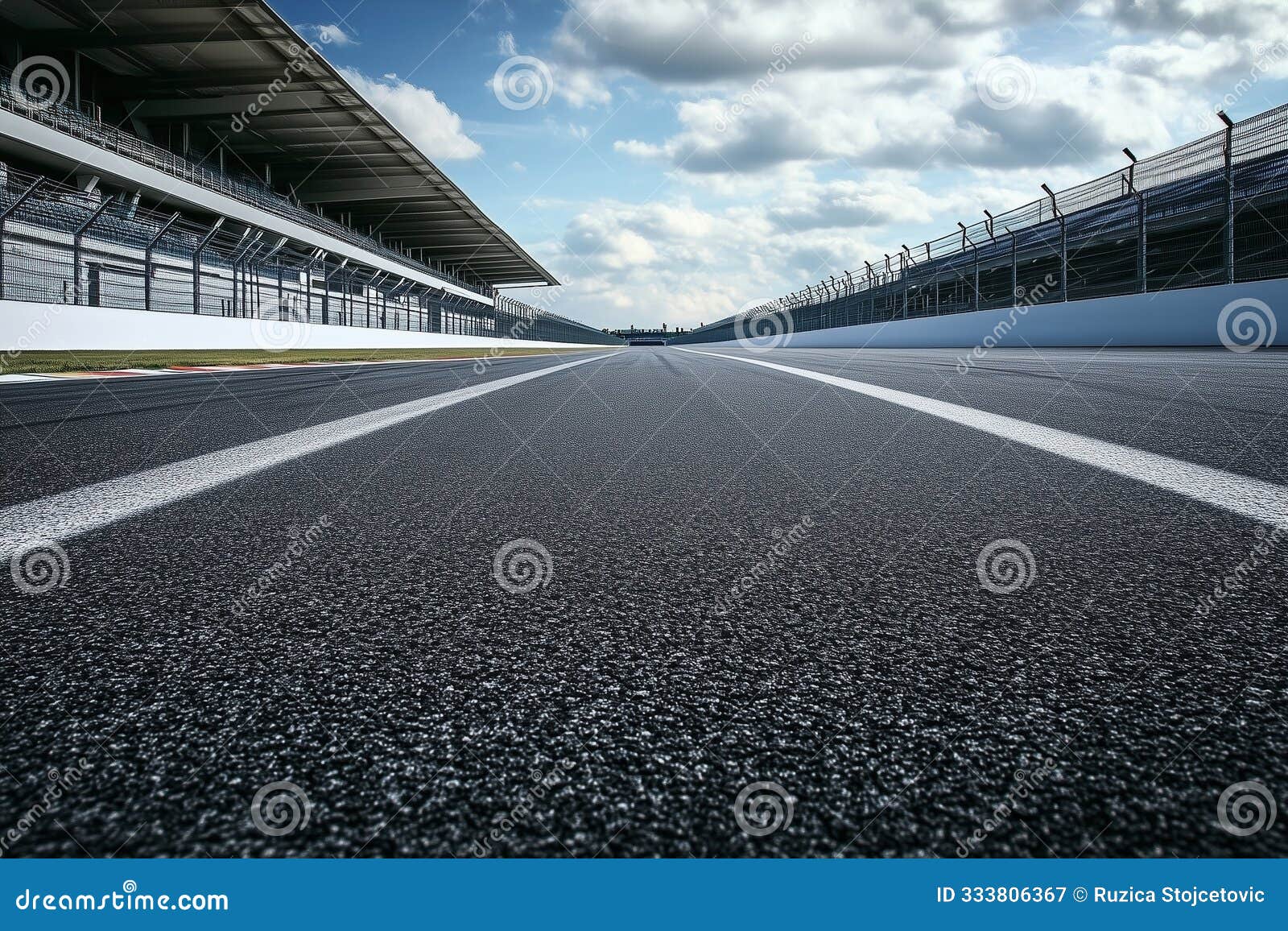 View of the Infinity Empty Asphalt International Race Track Ai Photo ...