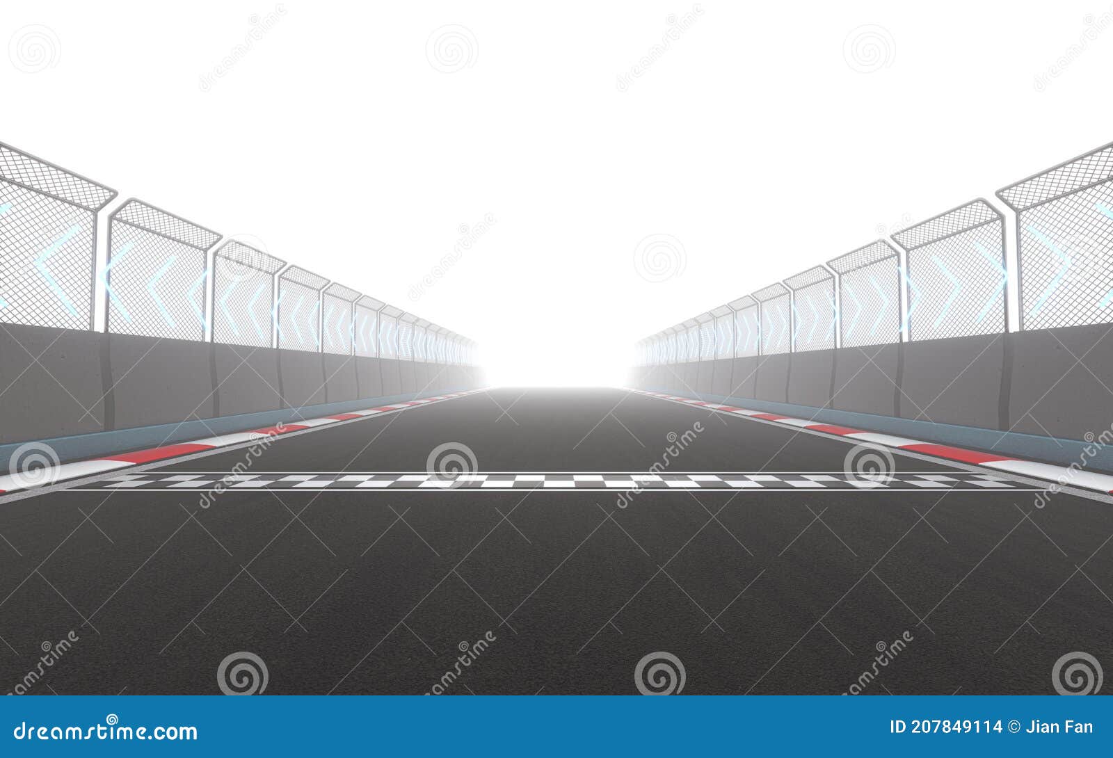 View of the Infinity Empty Asphalt International Race Track, 3d ...