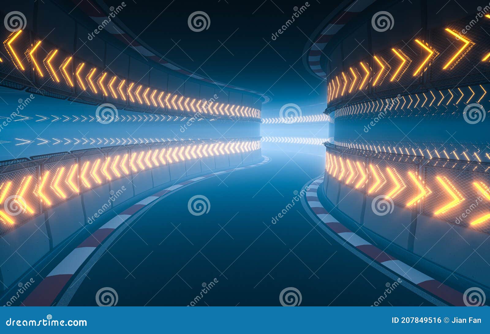 View of the Infinity Empty Asphalt International Race Track, 3d ...