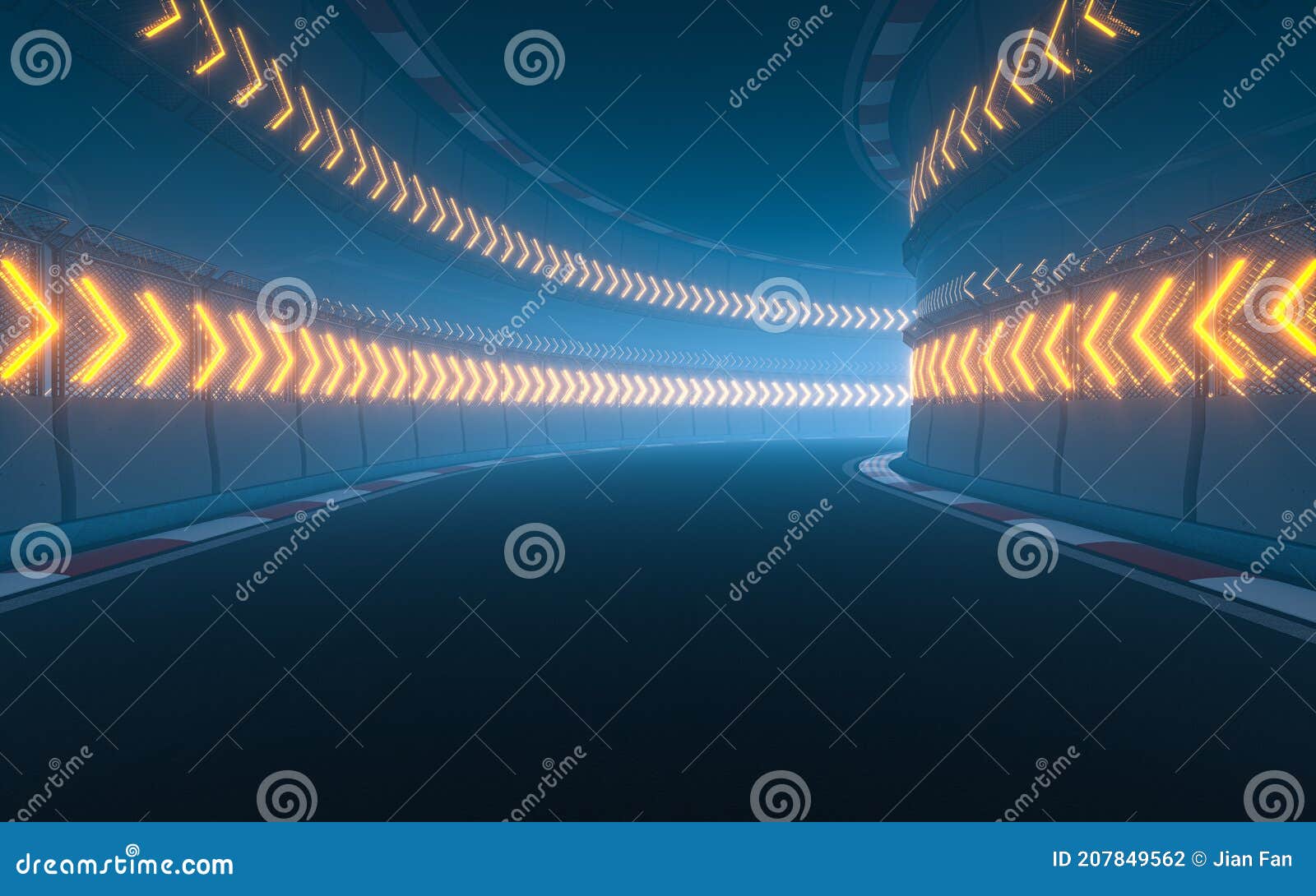 View of the Infinity Empty Asphalt International Race Track, 3d ...