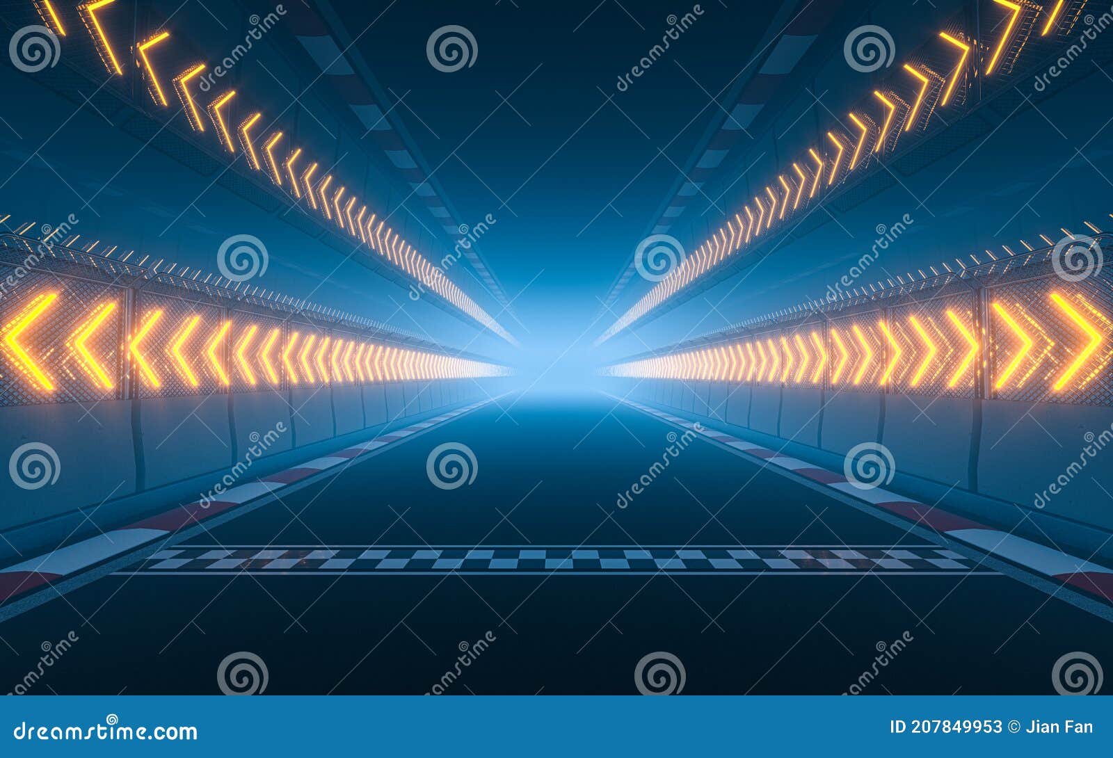 View of the Infinity Empty Asphalt International Race Track, 3d ...