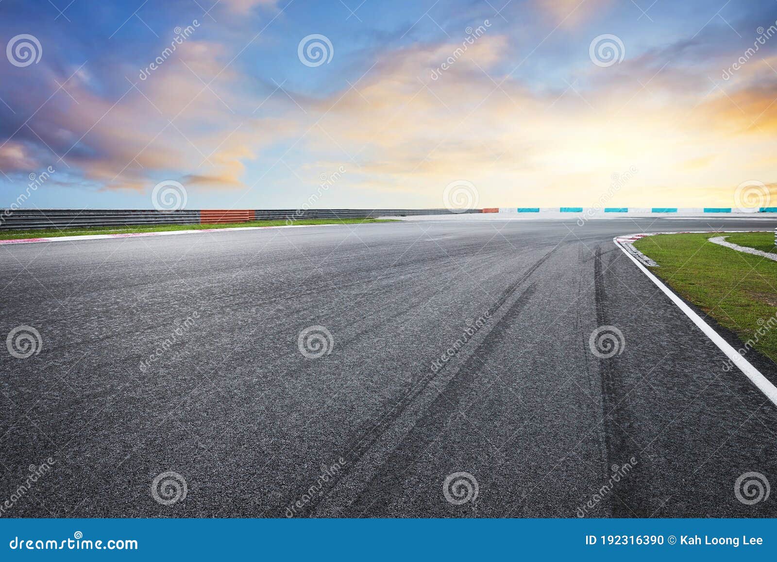 View of the Infinity Empty Asphalt International Race Track. Stock ...