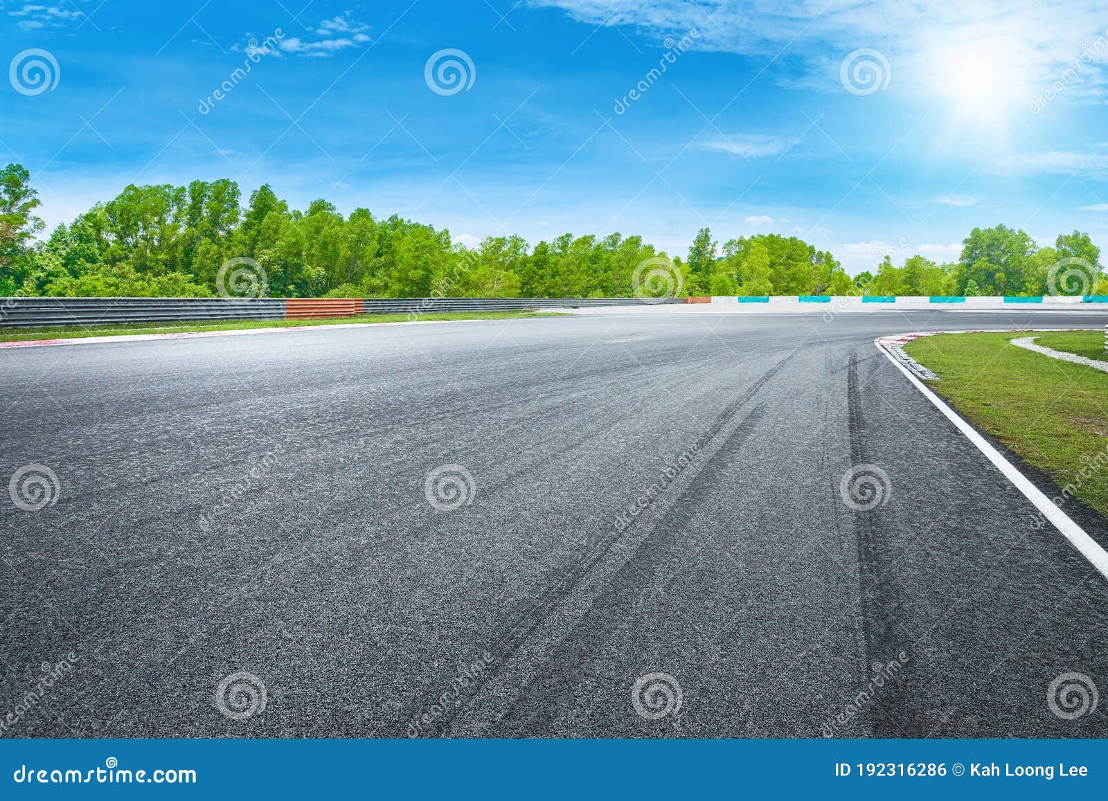 View of the Infinity Empty Asphalt International Race Track. Stock ...