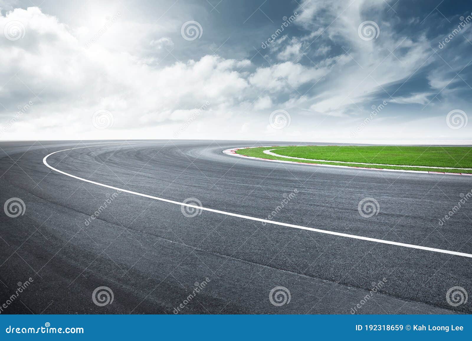 View of the Infinity Empty Asphalt International Race Track. Stock ...