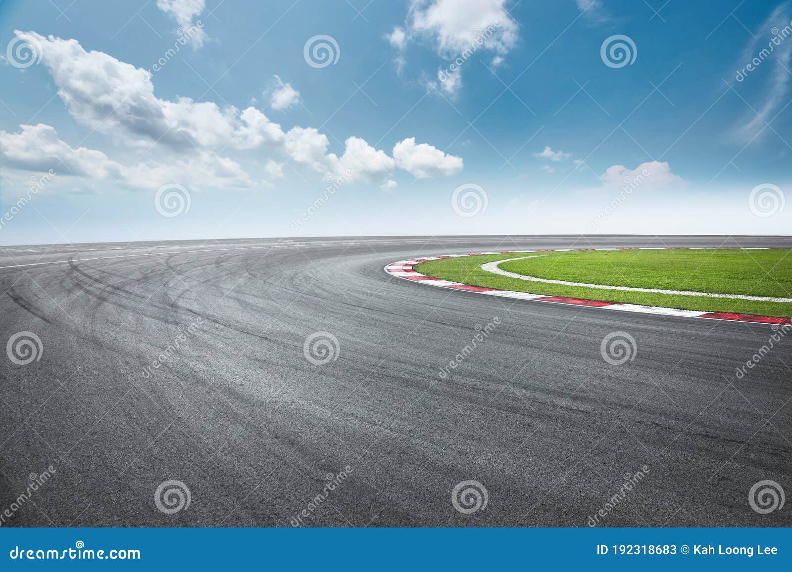 View of the Infinity Empty Asphalt International Race Track. Stock ...