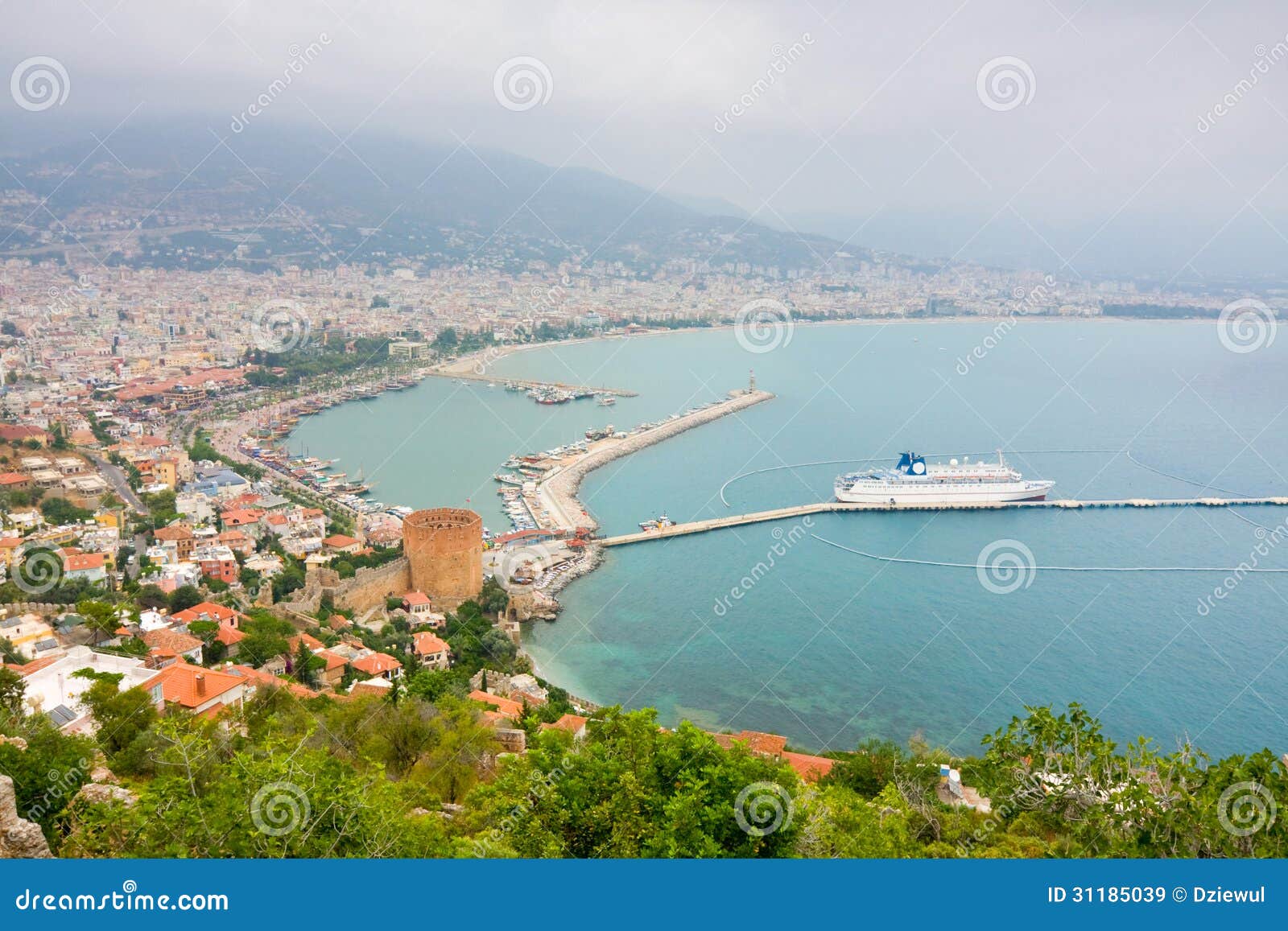 View from the Inner Castle (Ic Kale), Alanya, Turkey Stock Image ...
