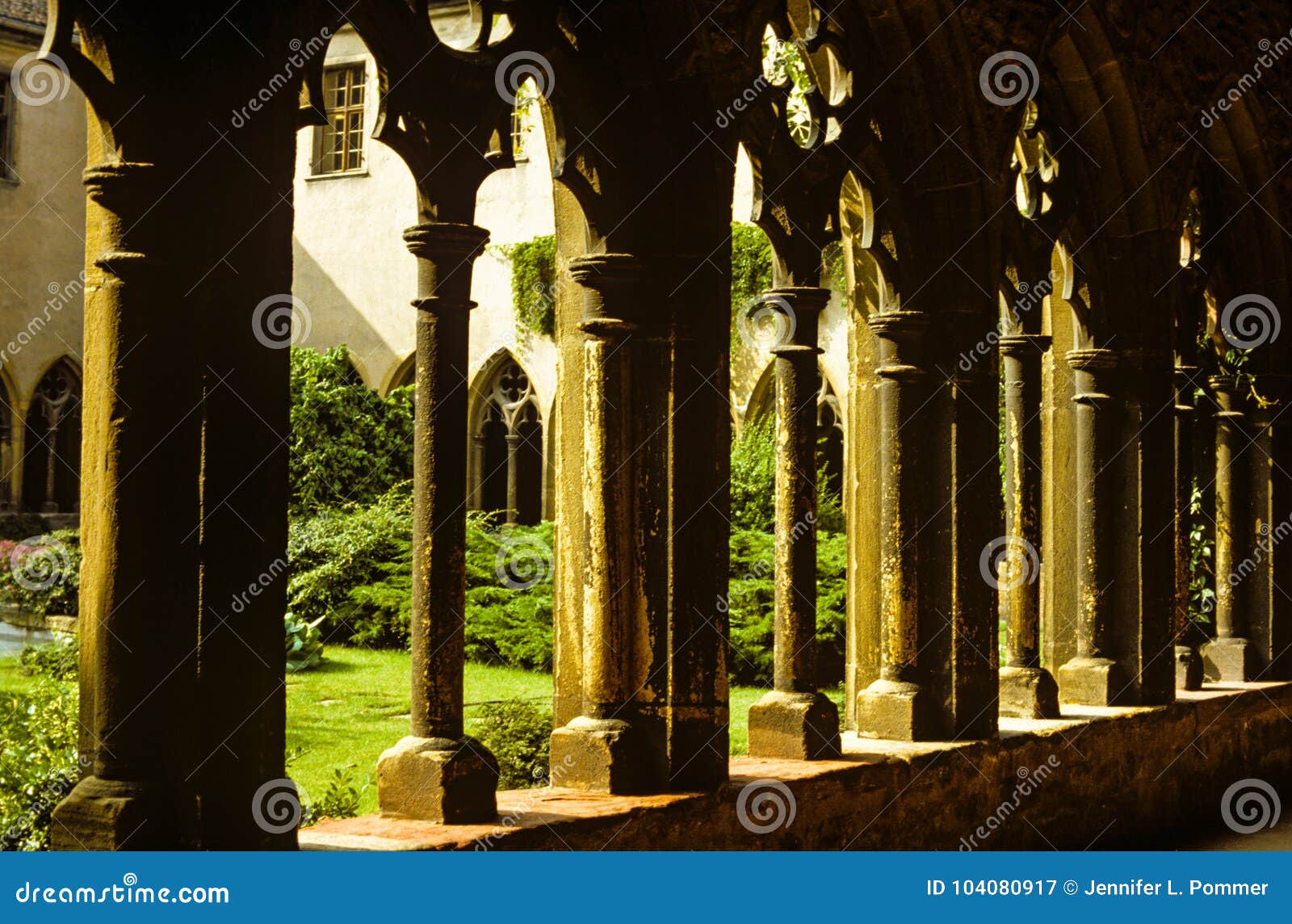 Colmar, France Inner Church Courtyard from Elaborate Architectural ...