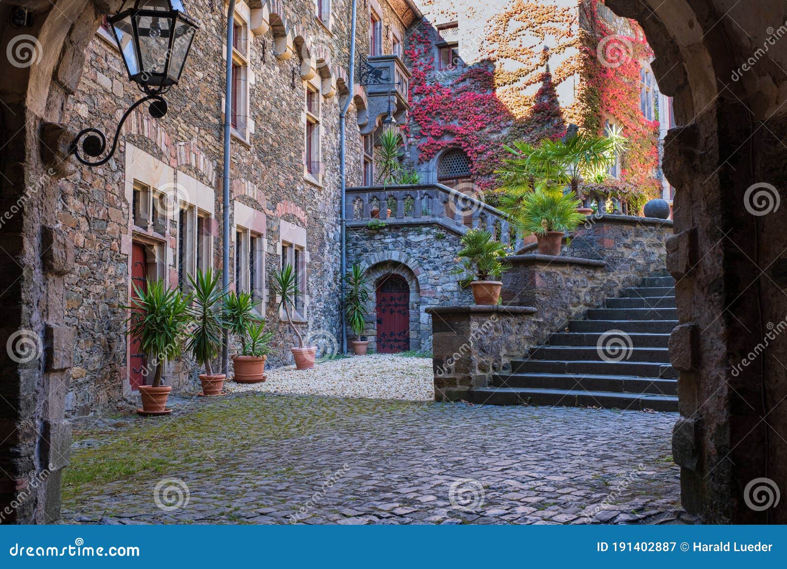 View of the Inner Courtyard Stock Image - Image of entrance, braunfels ...